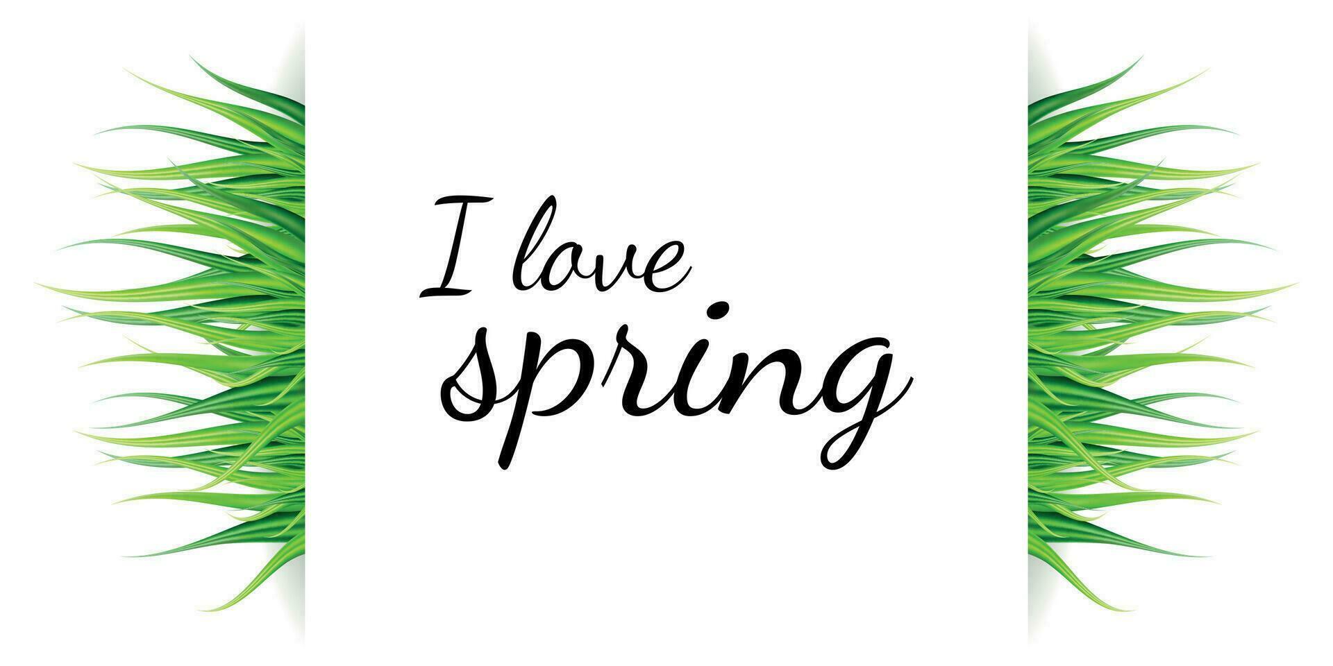 Spring vector illustration with green grass 34820246 Vector Art at Vecteezy