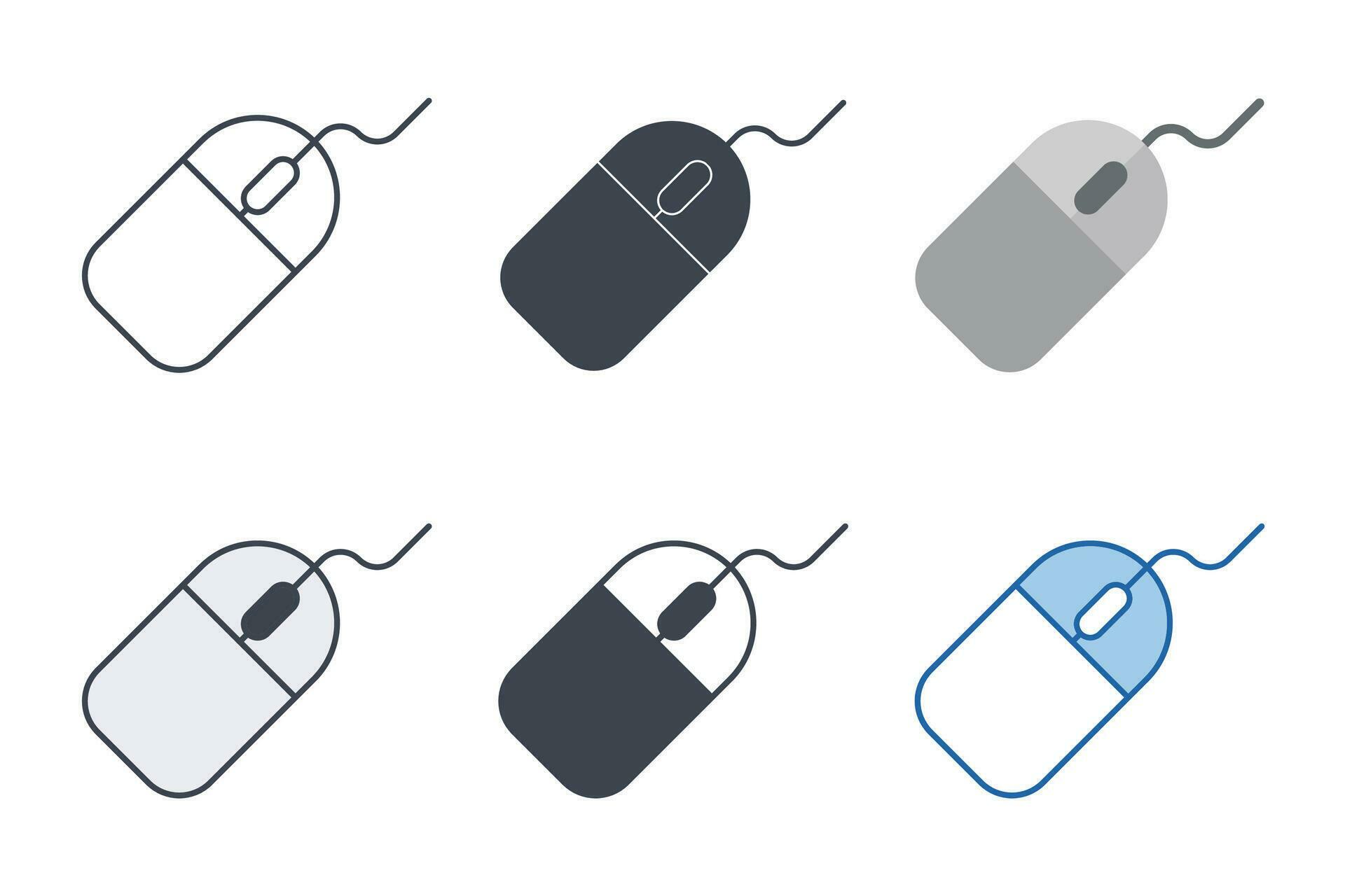 Computer Mouse icon collection with different styles. Mouse icon symbol ...