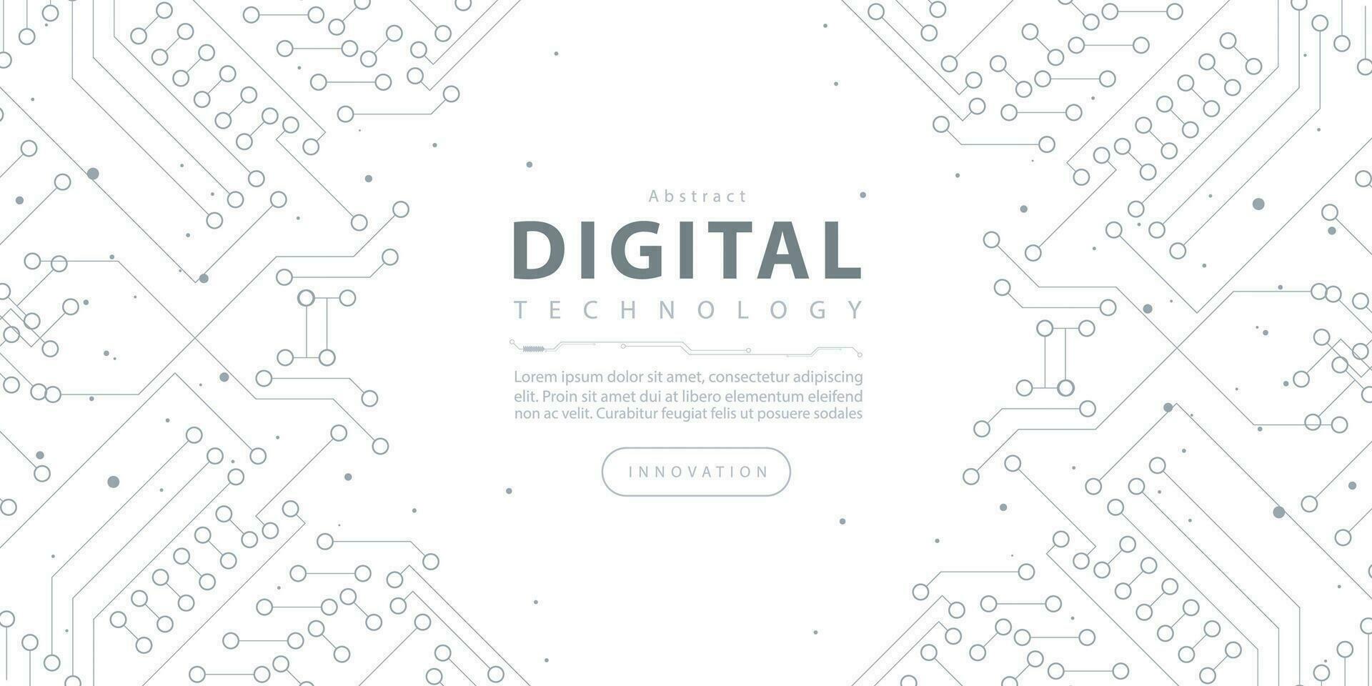 Abstract Digital Technology Hi Tech Futuristic Grey White Background Cyber Information