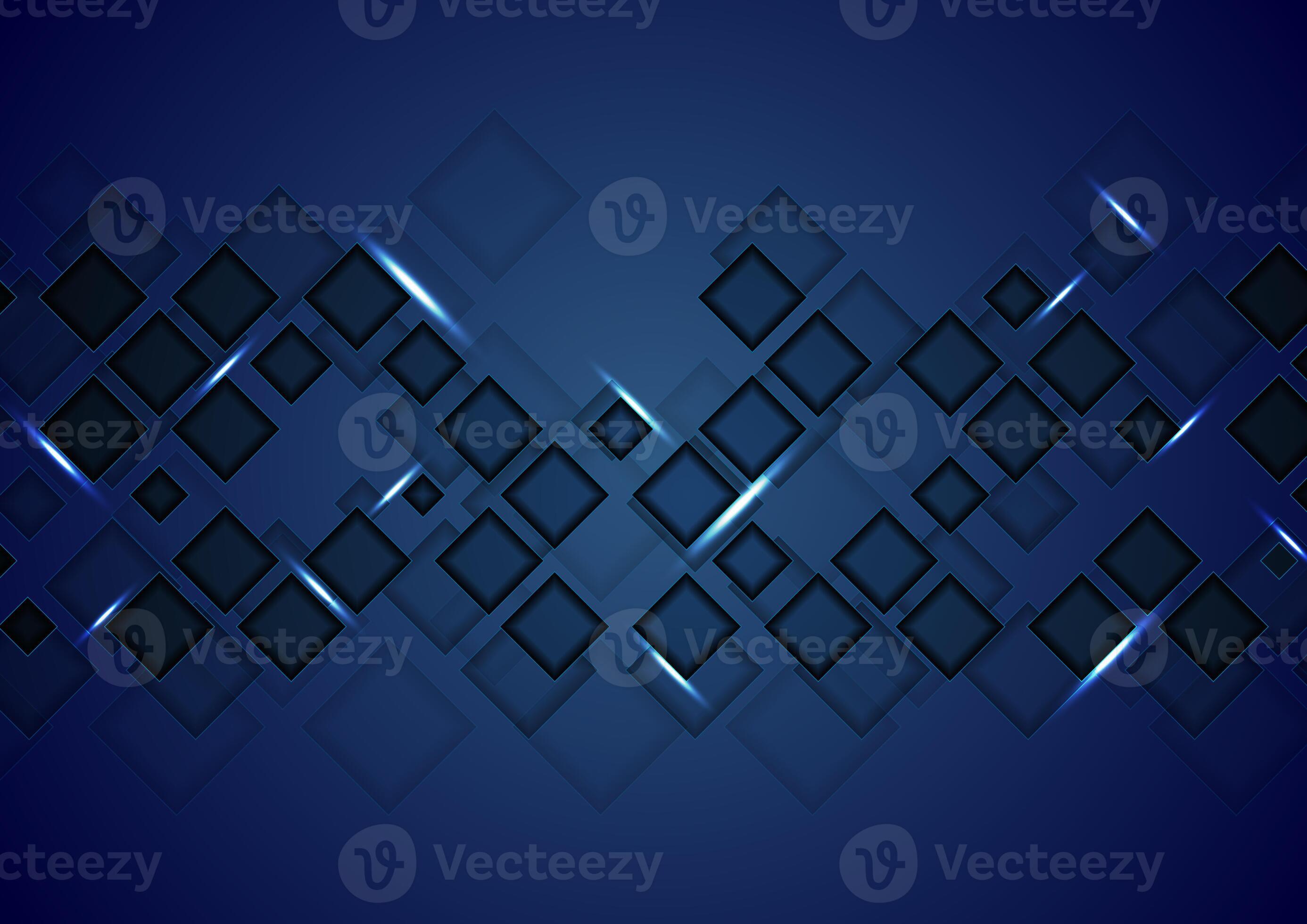 Dark blue tech abstract background with squares 34827411 Stock Photo at Vecteezy