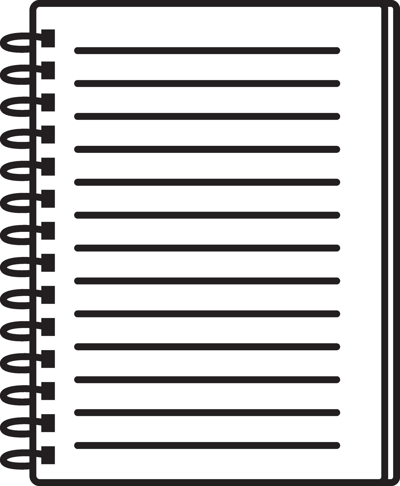 Free Flat Line Art Design Of A Notebook 34836536 Vector Art At Vecteezy