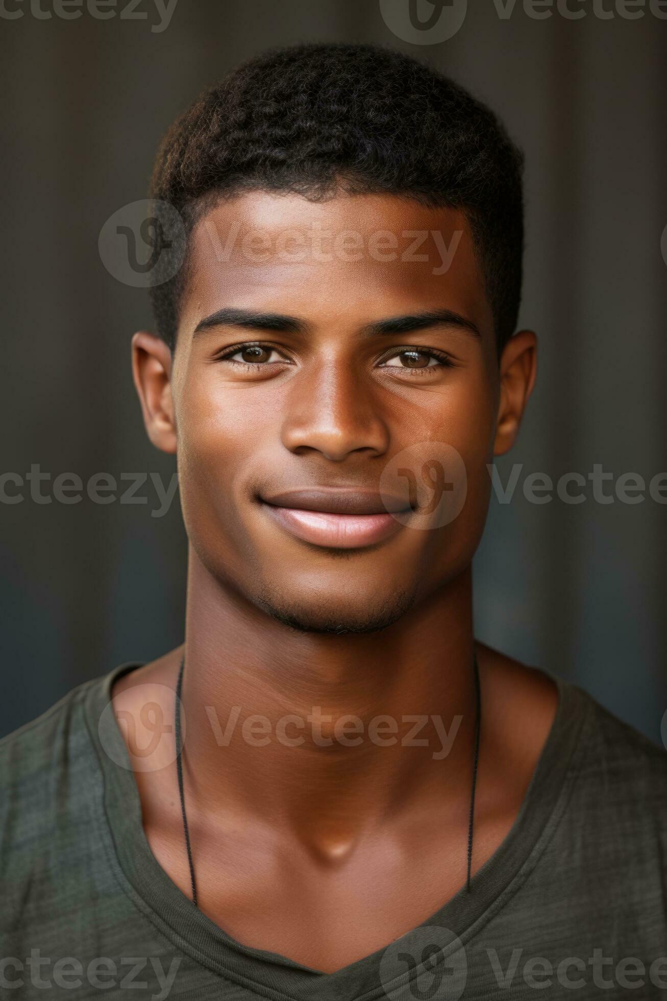 Portrait of black confident man with copy space. AI Generated 34849680 Stock Photo at Vecteezy