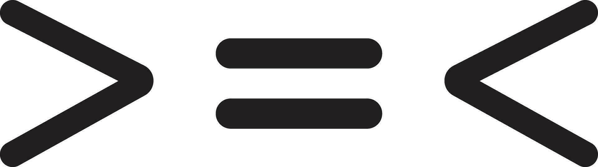 Less Than Greater Than And Equal Icon Set Vector Isolated On White Background 34849980 Vector
