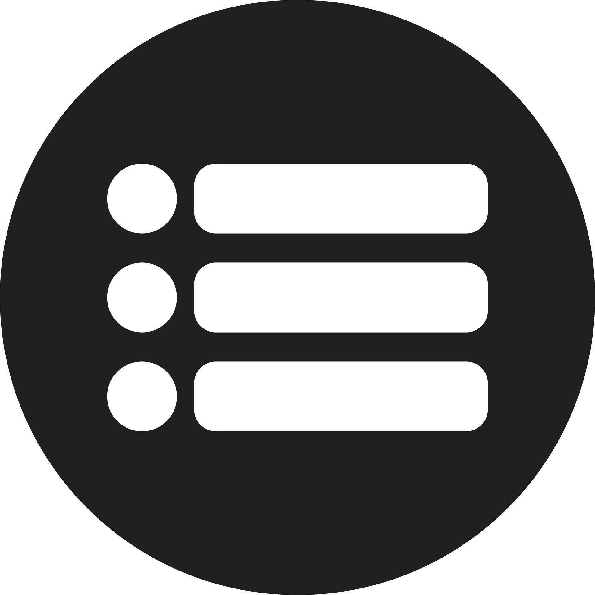 Menu button icon vector . List icon . Option symbol . Check list icon ...