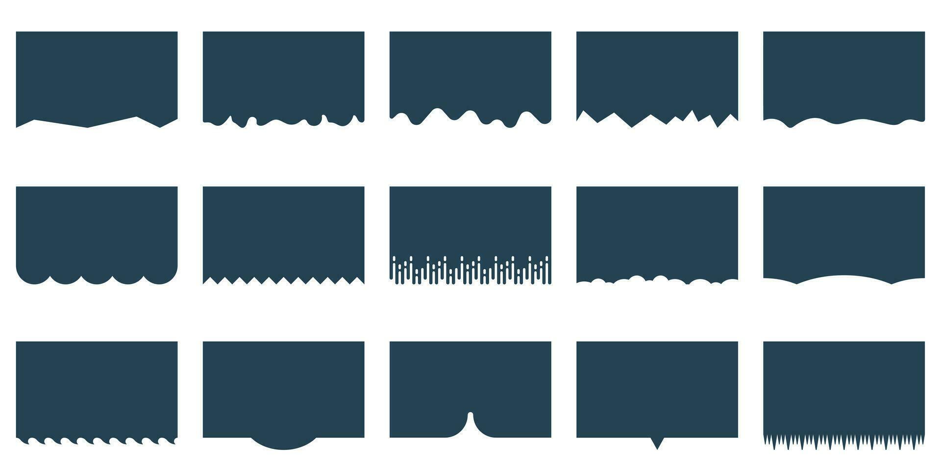 Divider Shape for Website Set. Curve Lines, Drops, Wave Shape Separator Effects Collection For ...