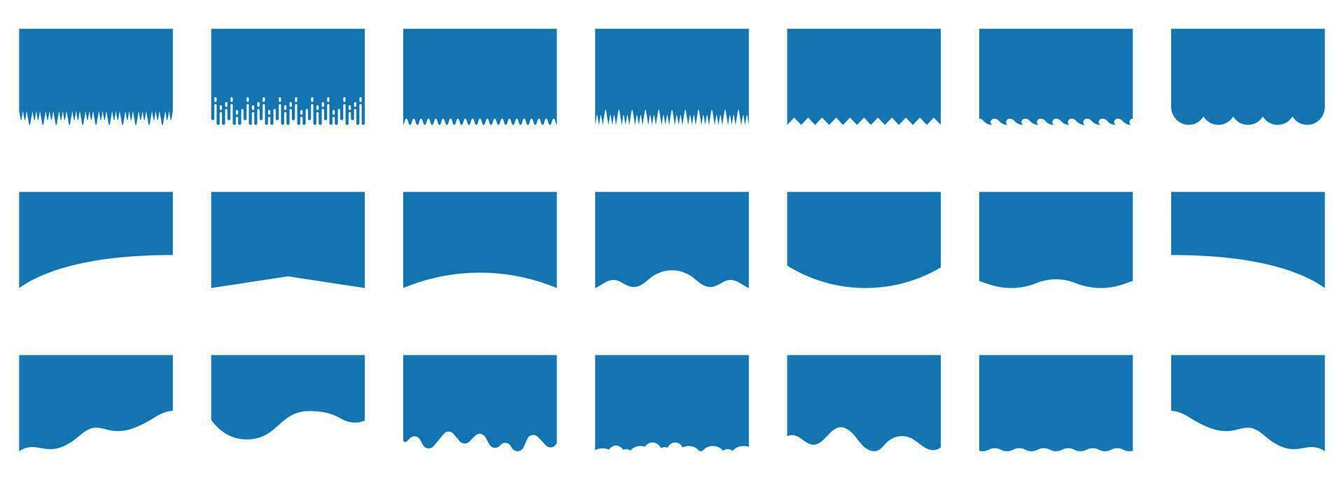 Divider Shape Set for Web Page Bottom Section Or Website Top. Separator For Banner, App, Poster ...