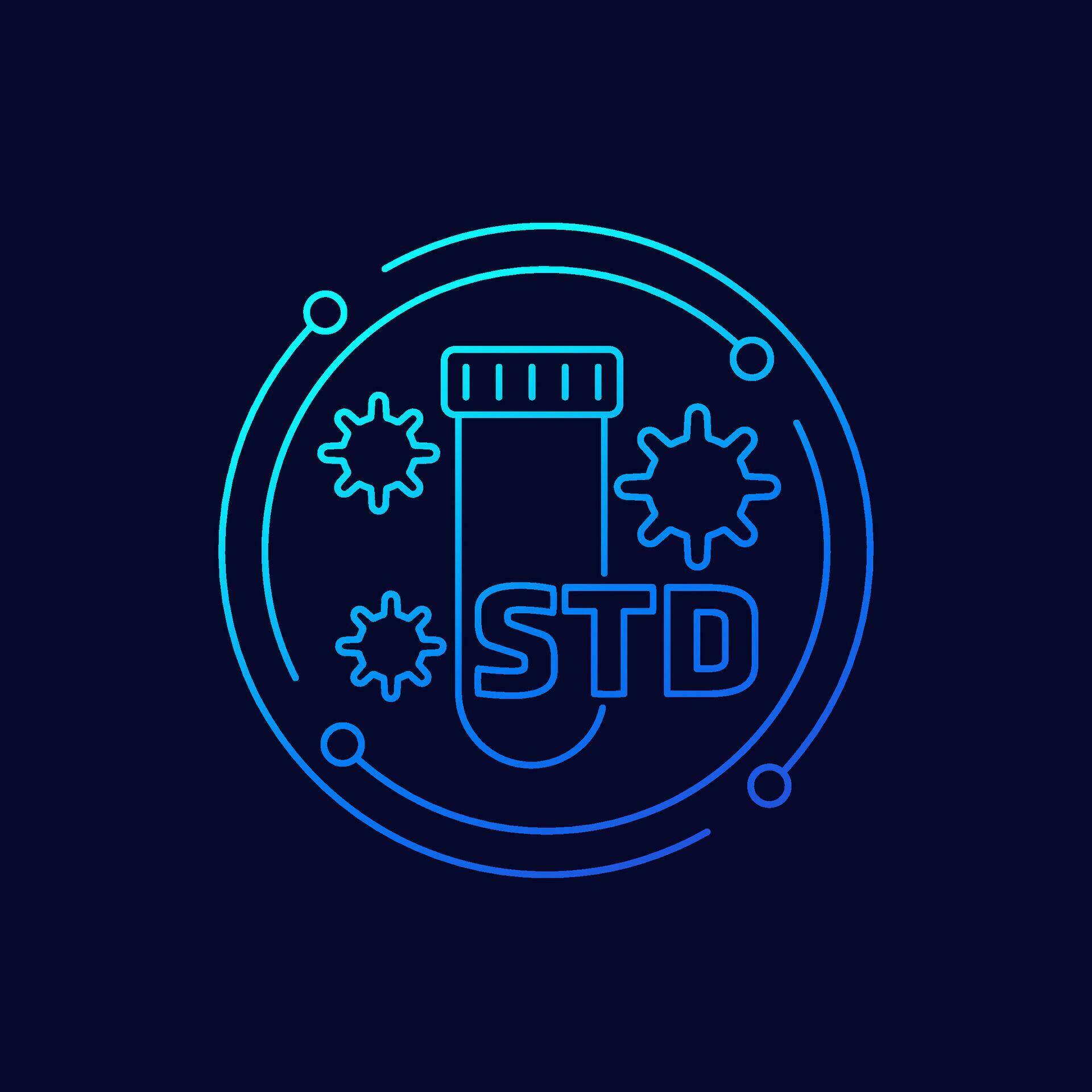 STD test icon, linear design 34853376 Vector Art at Vecteezy
