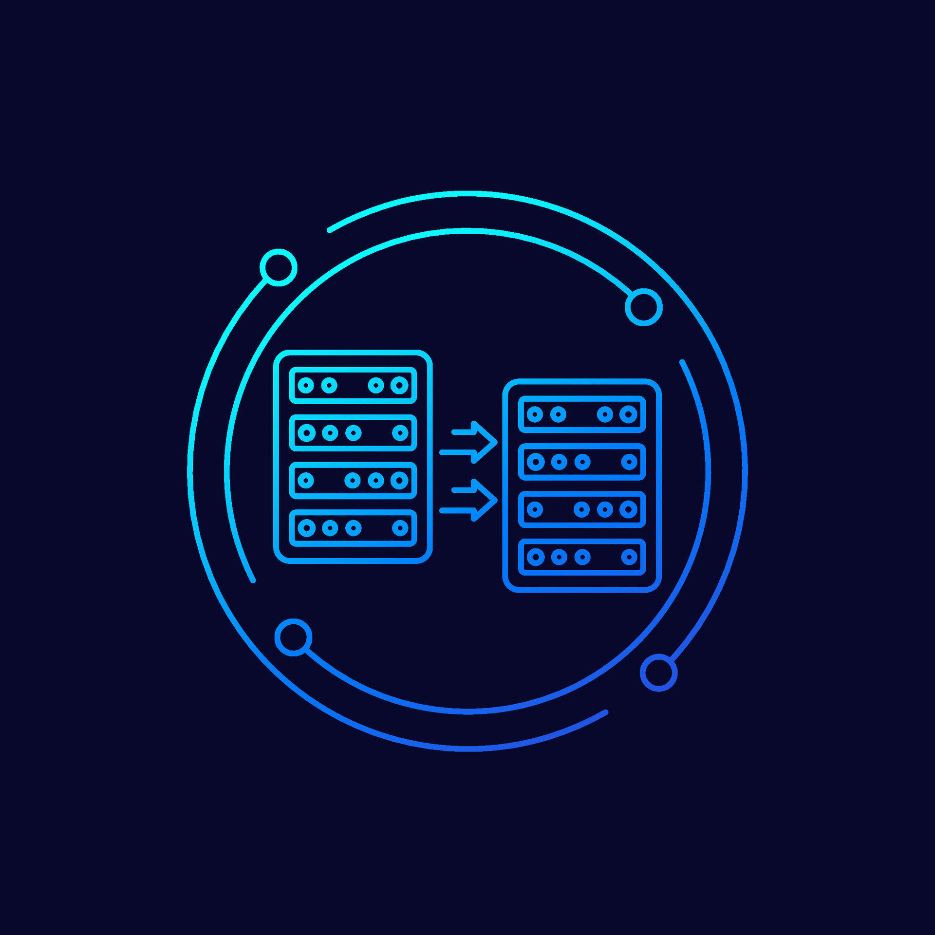 Server Backup And Copy Data Icon Linear Design 34853397 Vector Art At