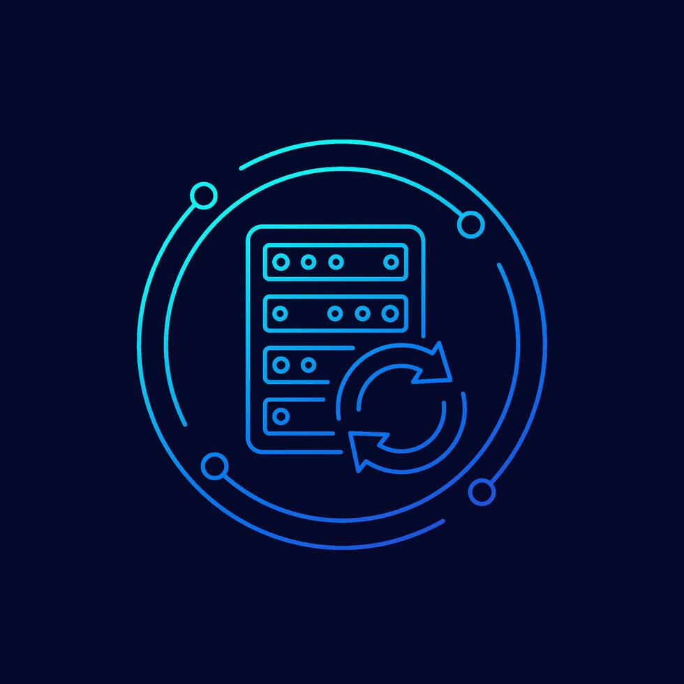 Server Backup Icon Linear Design 34853408 Vector Art At Vecteezy