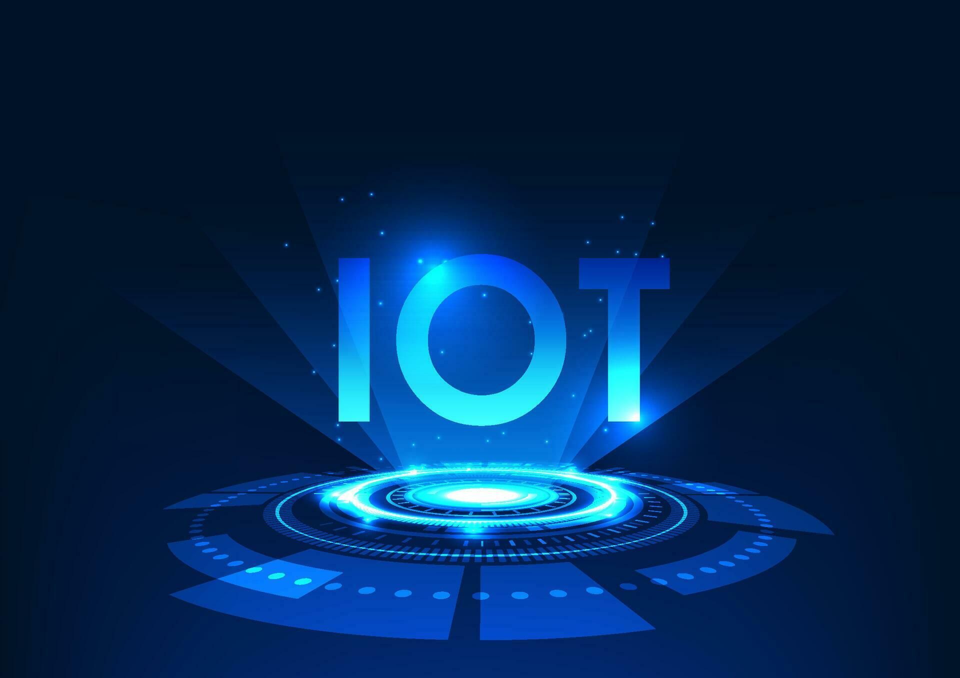 Internet of Things technology IoT placed on the technology circle ...