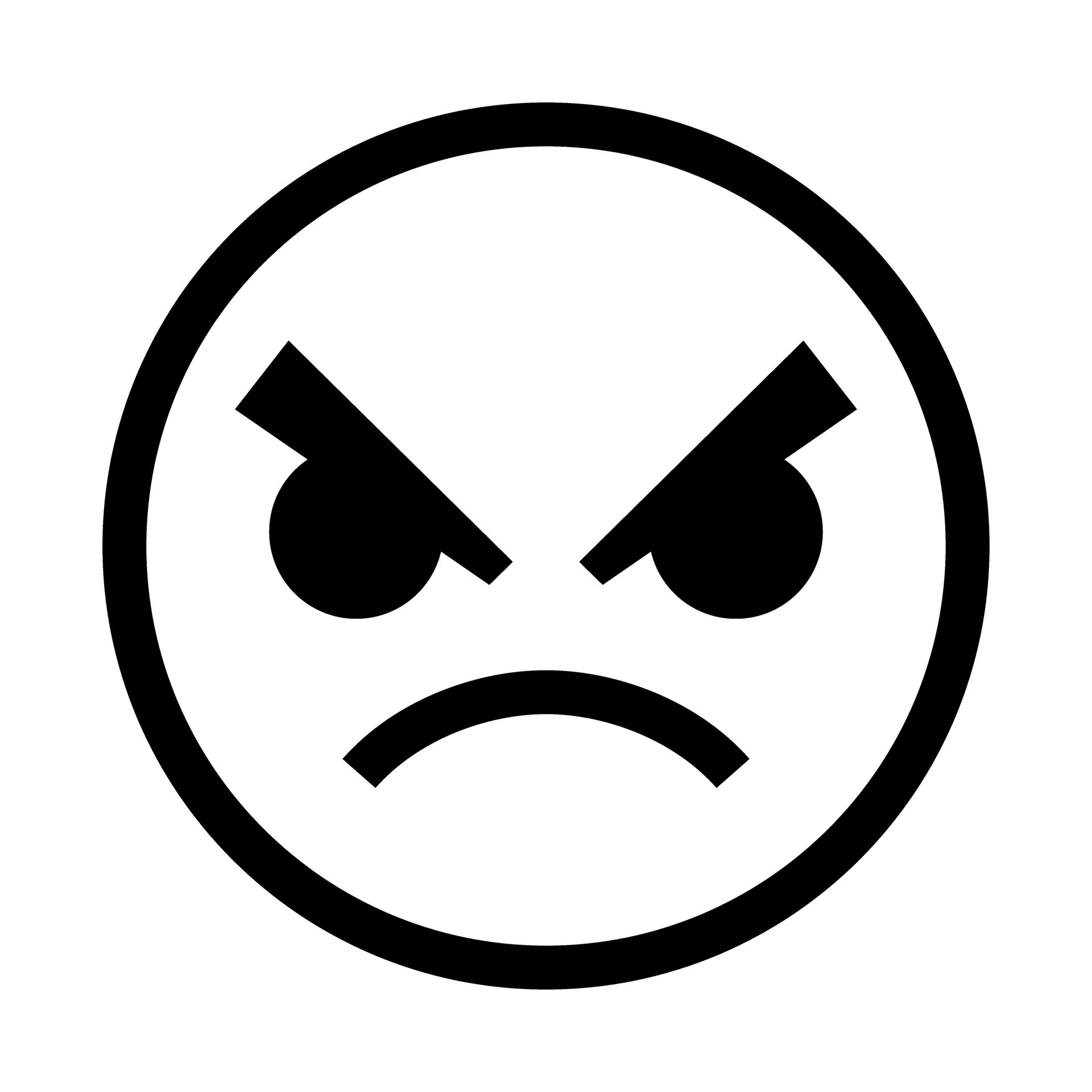 Simple angry face icon. Vector. 34857139 Vector Art at Vecteezy