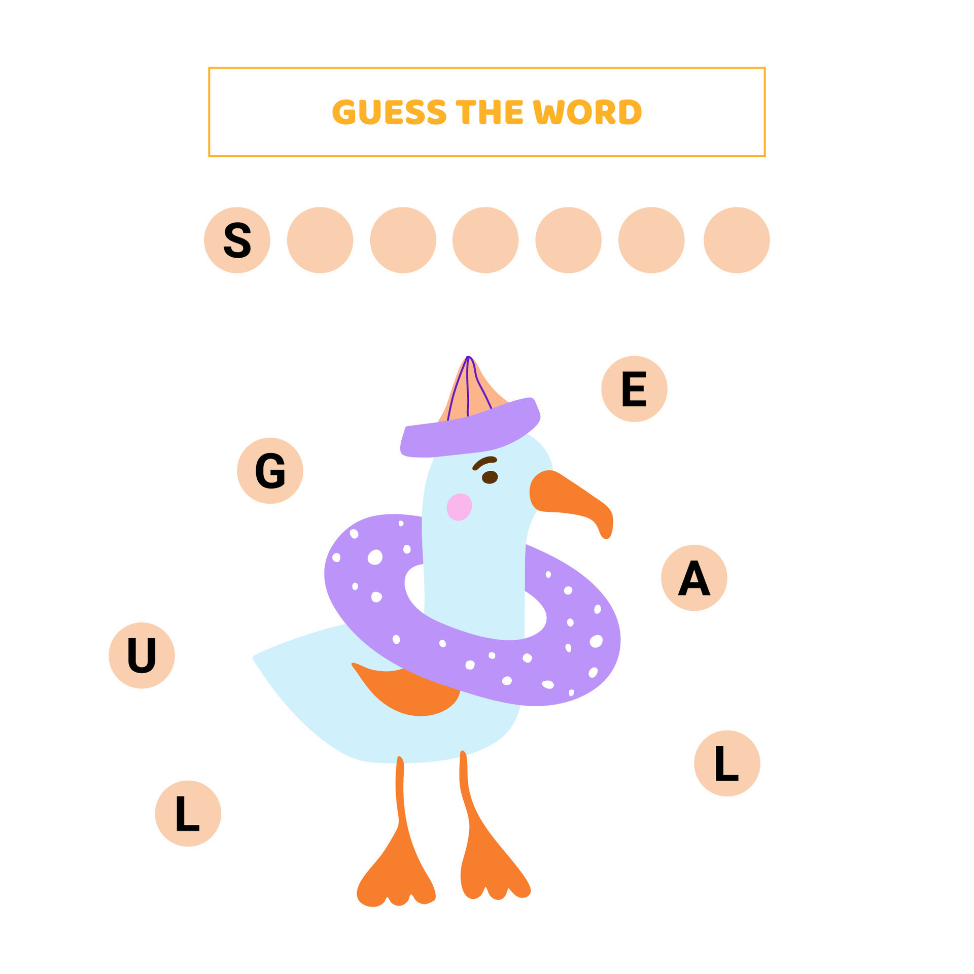 Guess the word. Educational game for kids. 34863659 Vector Art at Vecteezy