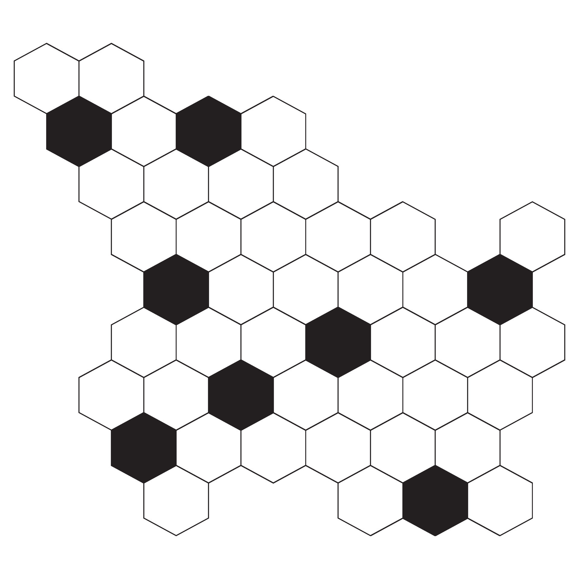 Modern Simple Abstract Seamlees Black Color Hexagon Honeycomb Pattern Art 34867877 Vector Art At