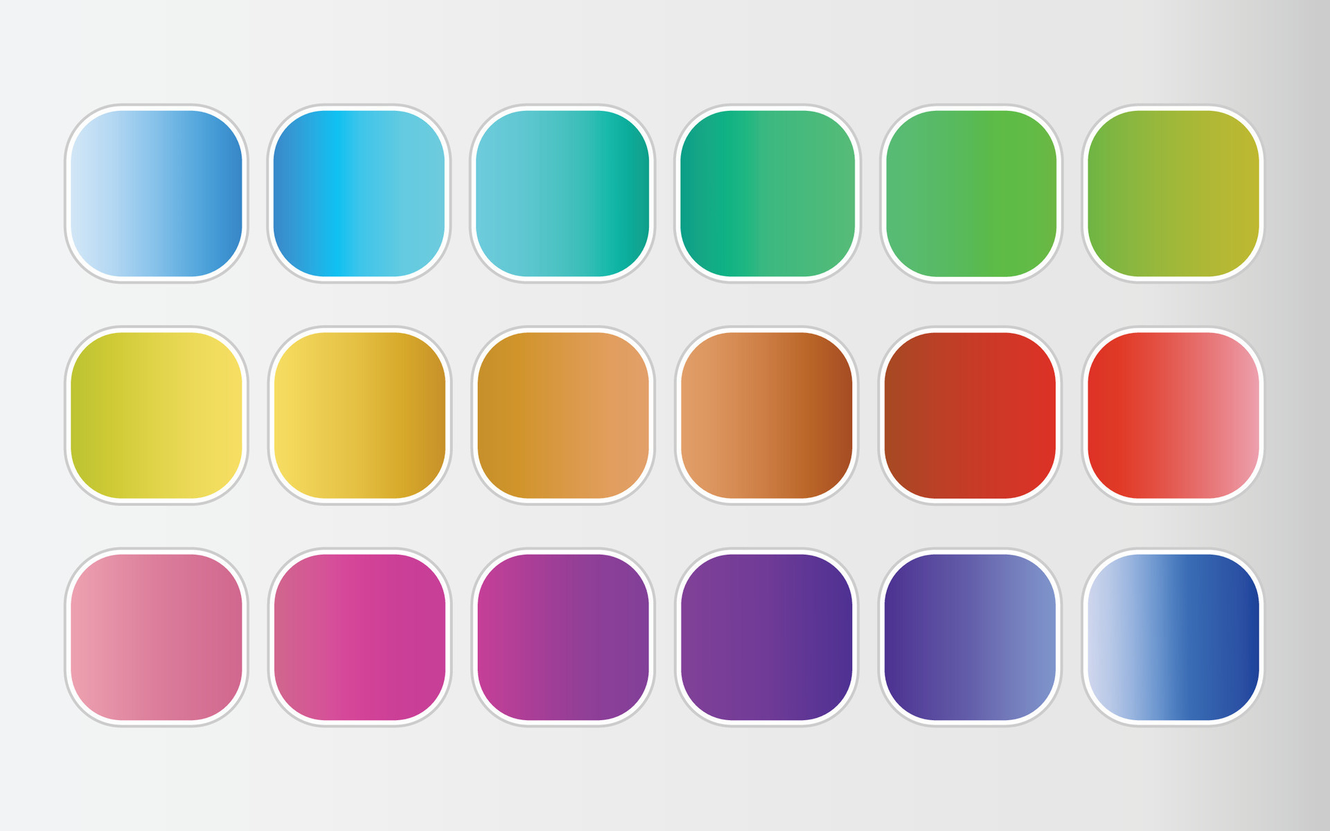 Colors gradation set 34875748 Vector Art at Vecteezy