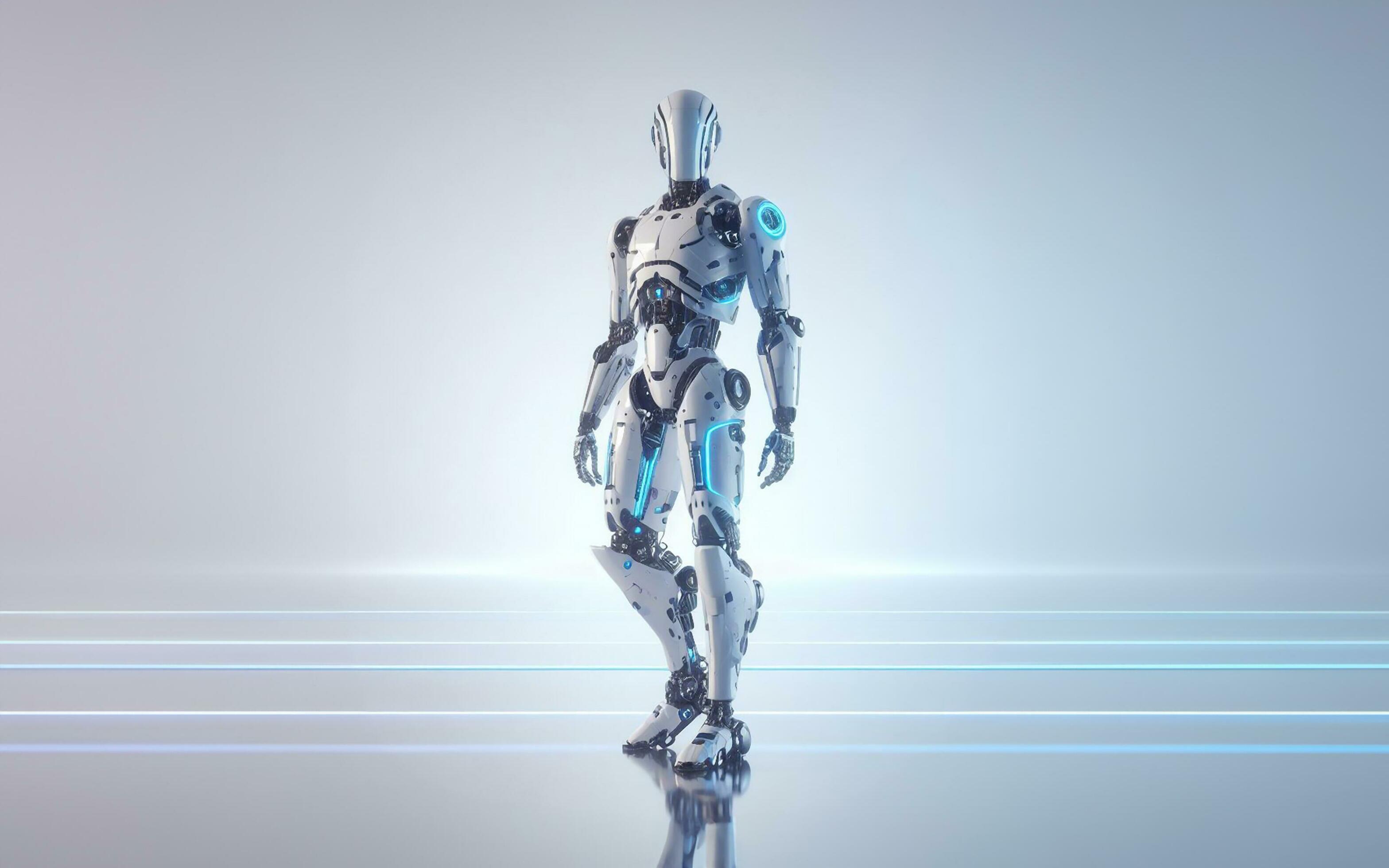 AI generated Robot standing full body modern technology of artificial ... AI generated Robot standing full body modern technology of artificial ...
