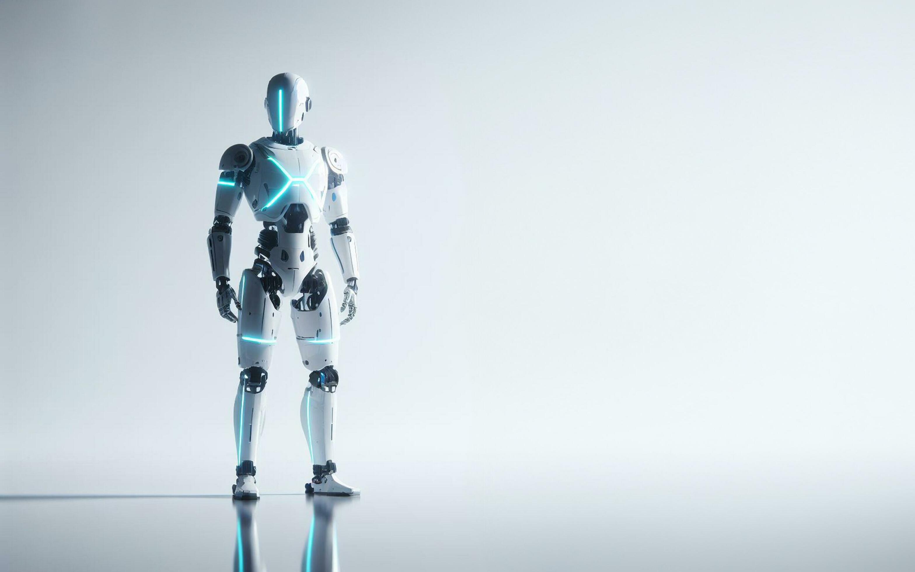 AI generated Robot standing full body modern technology of artificial ... AI generated Robot standing full body modern technology of artificial ...