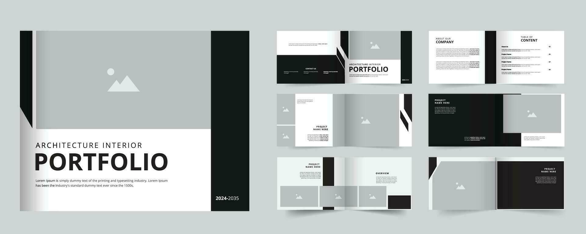 Architecture Portfolio, Modern Architectural portfolio design template ...