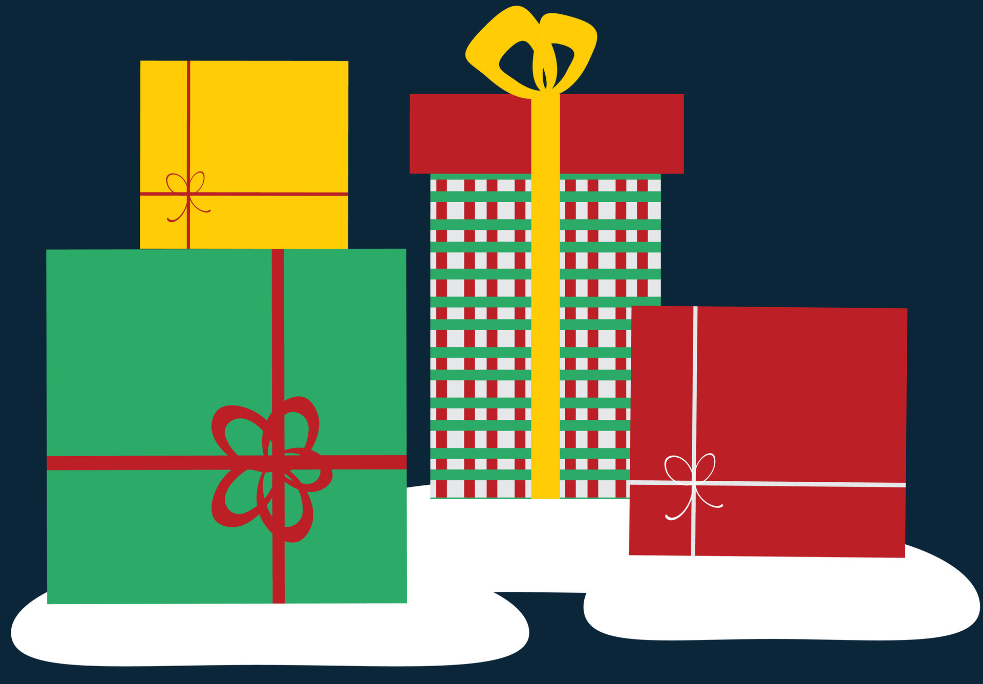 Vector clipart with gifts for Christmas, Birthday holidays isolated in ...