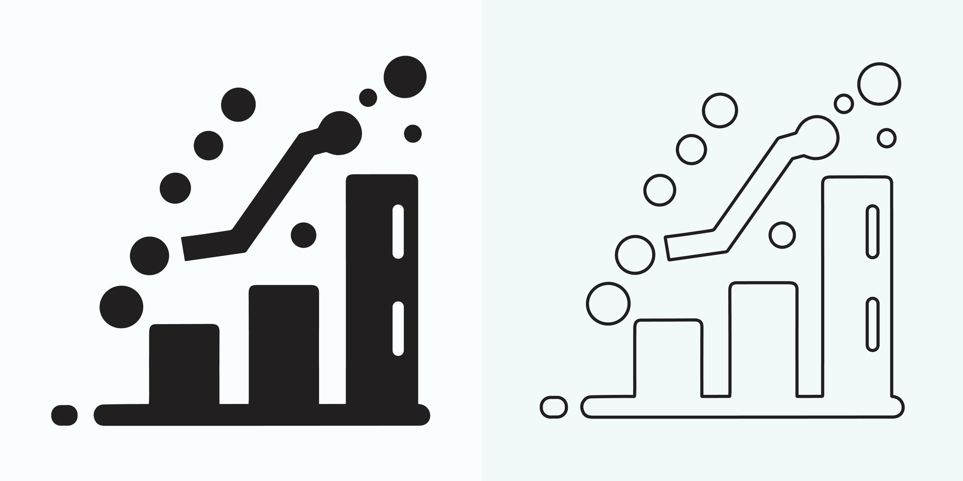 Growing Graph Icon Bar Chart Icon Infographic Growths Chart