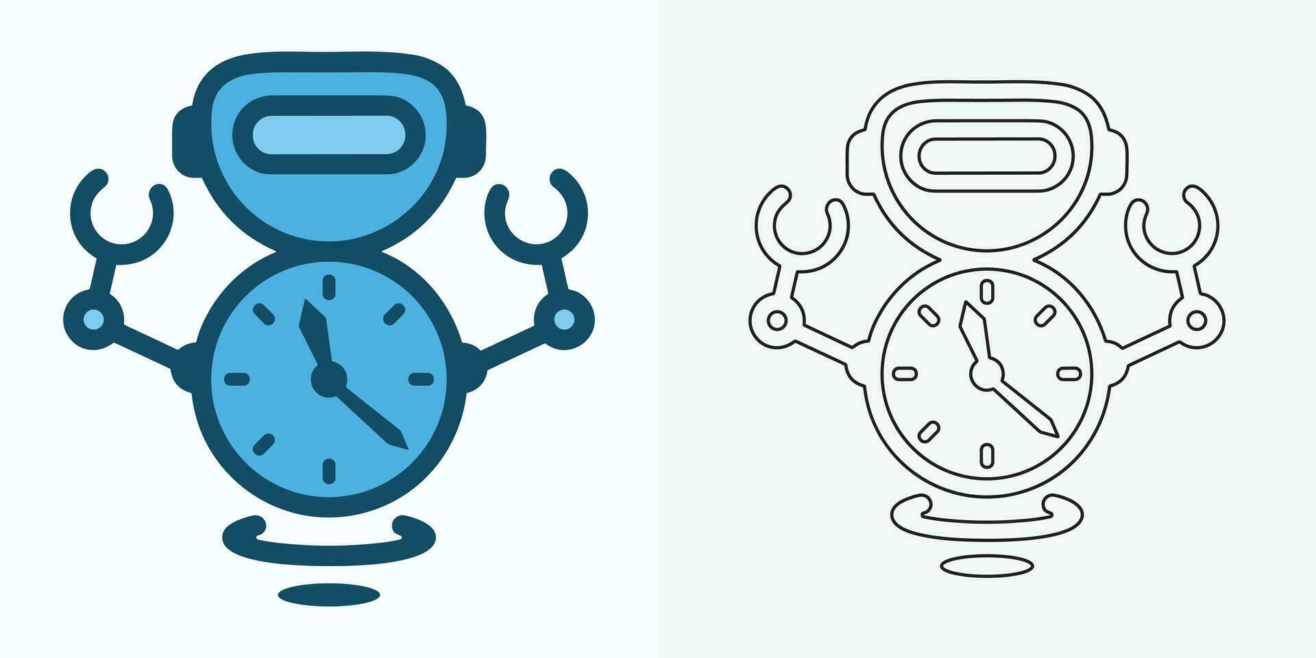 Time And Clock Set Of Linear Icons Time Management Timer Speed