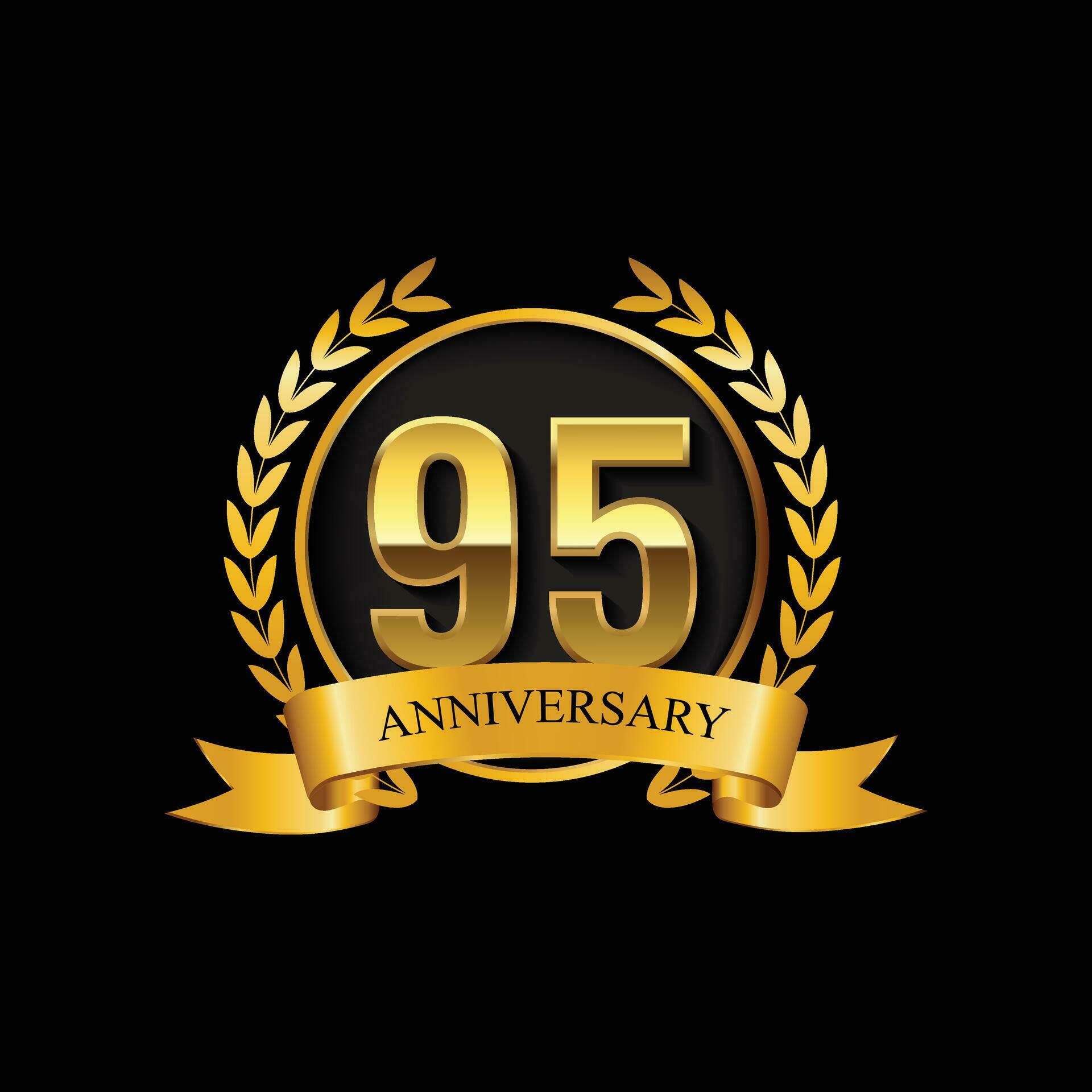 95 anniversary logo 34883793 Vector Art at Vecteezy