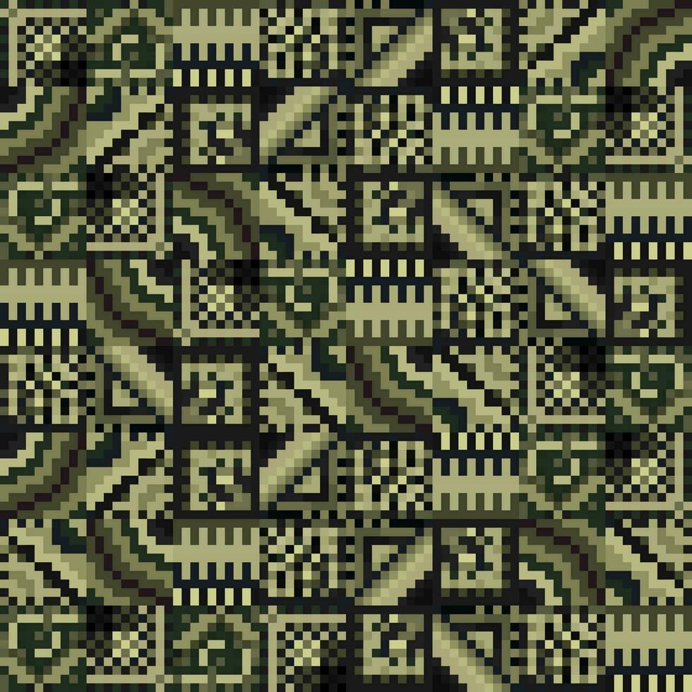 Geometric Grid Background Modern Colorful Abstract Multicolored Texture Seamless Pattern Pixel