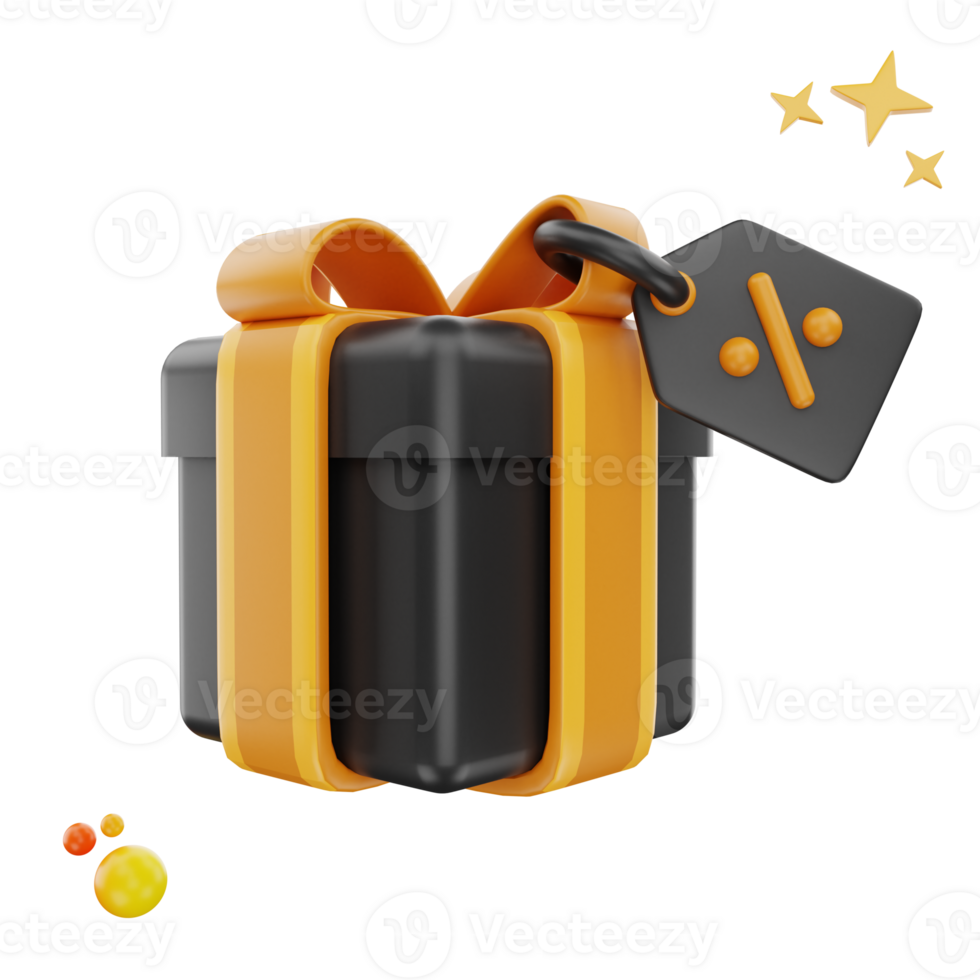 3d Rendering Black Friday T Icon Object 34889858 Png