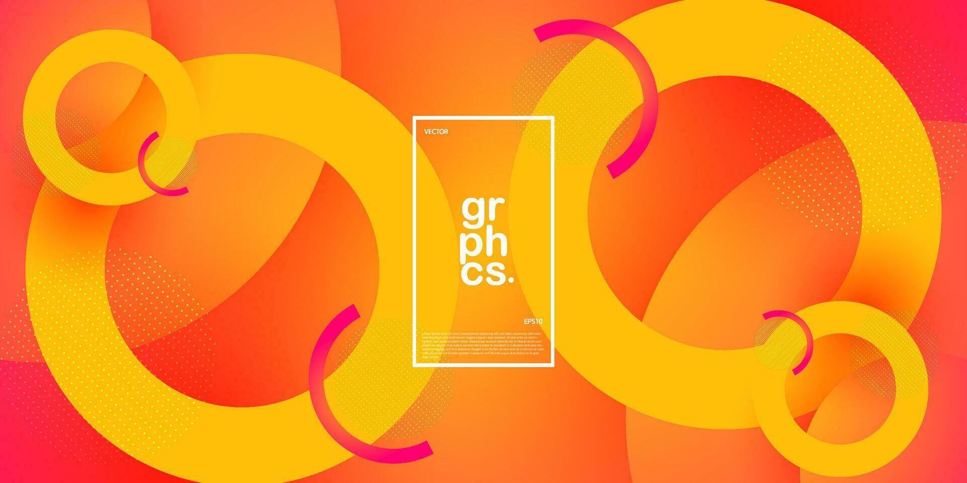 Abstract Colorful Pink And Orange Gradient Illustration Geometric