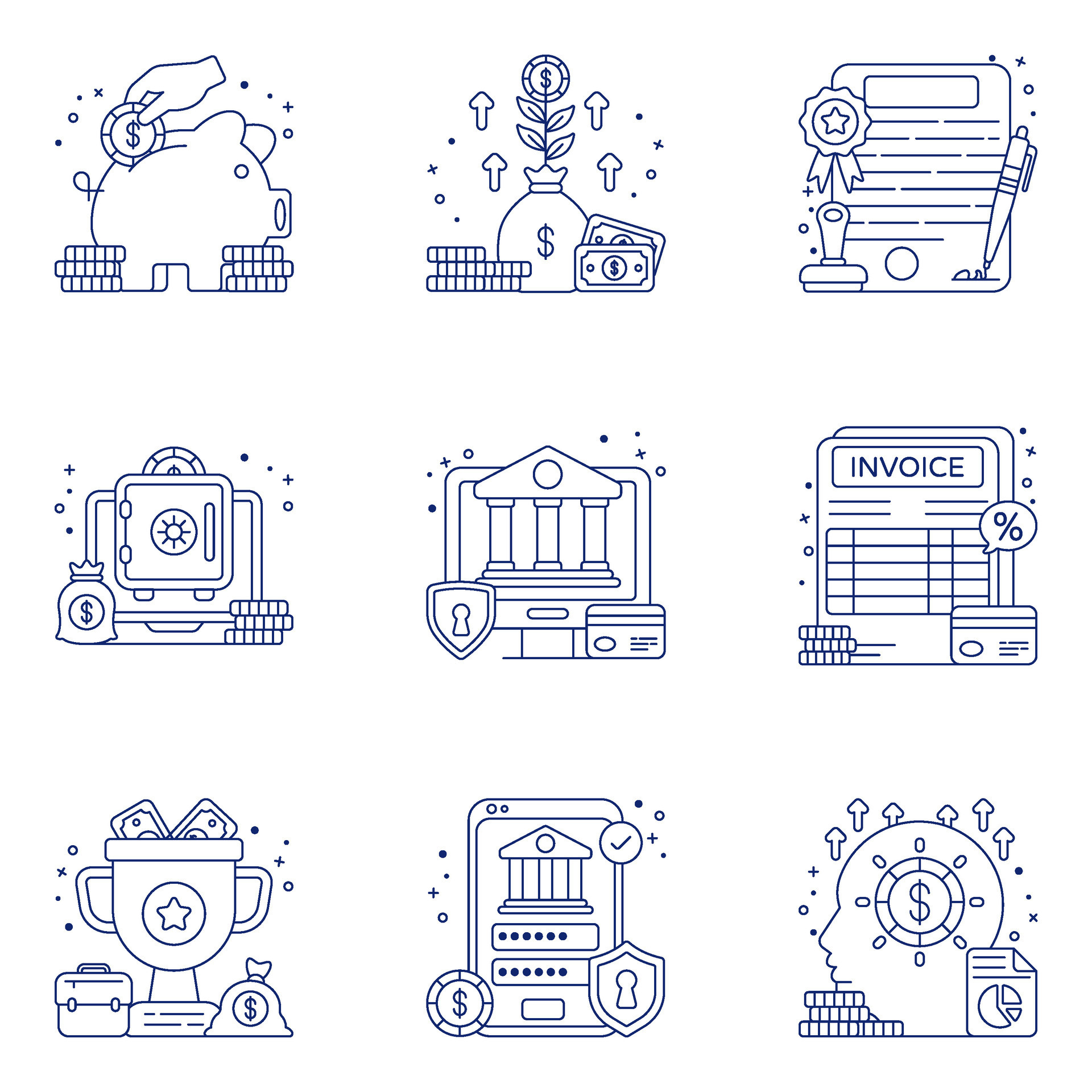 Pack of Business and Finance Linear Icons 34897253 Vector Art at Vecteezy