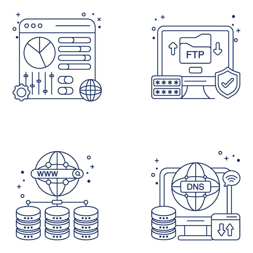 Pack of Data and Security Linear Icons 34897280 Vector Art at Vecteezy