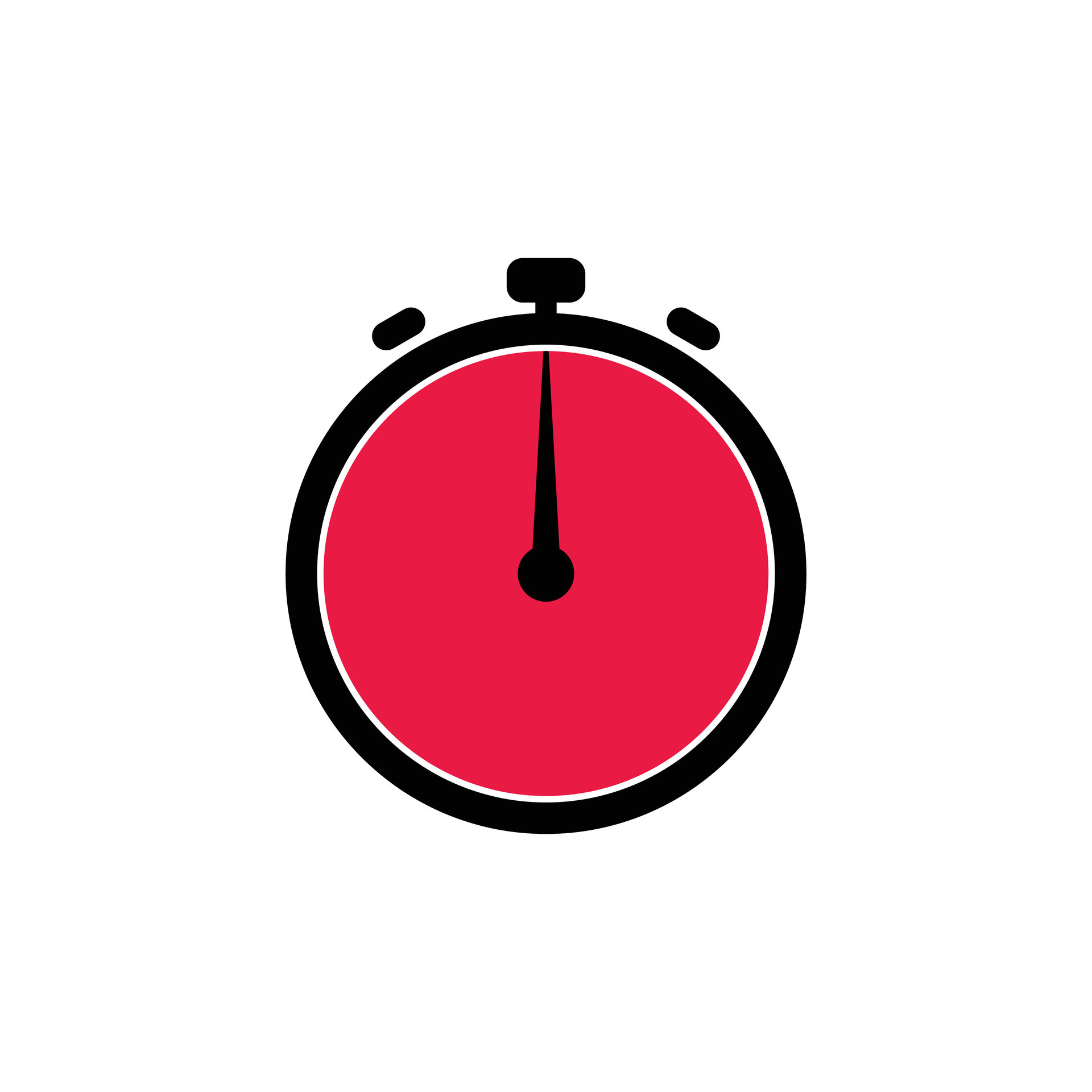 1 Hour Analog Clock Icon White Background 34899743 Vector Art At Vecteezy