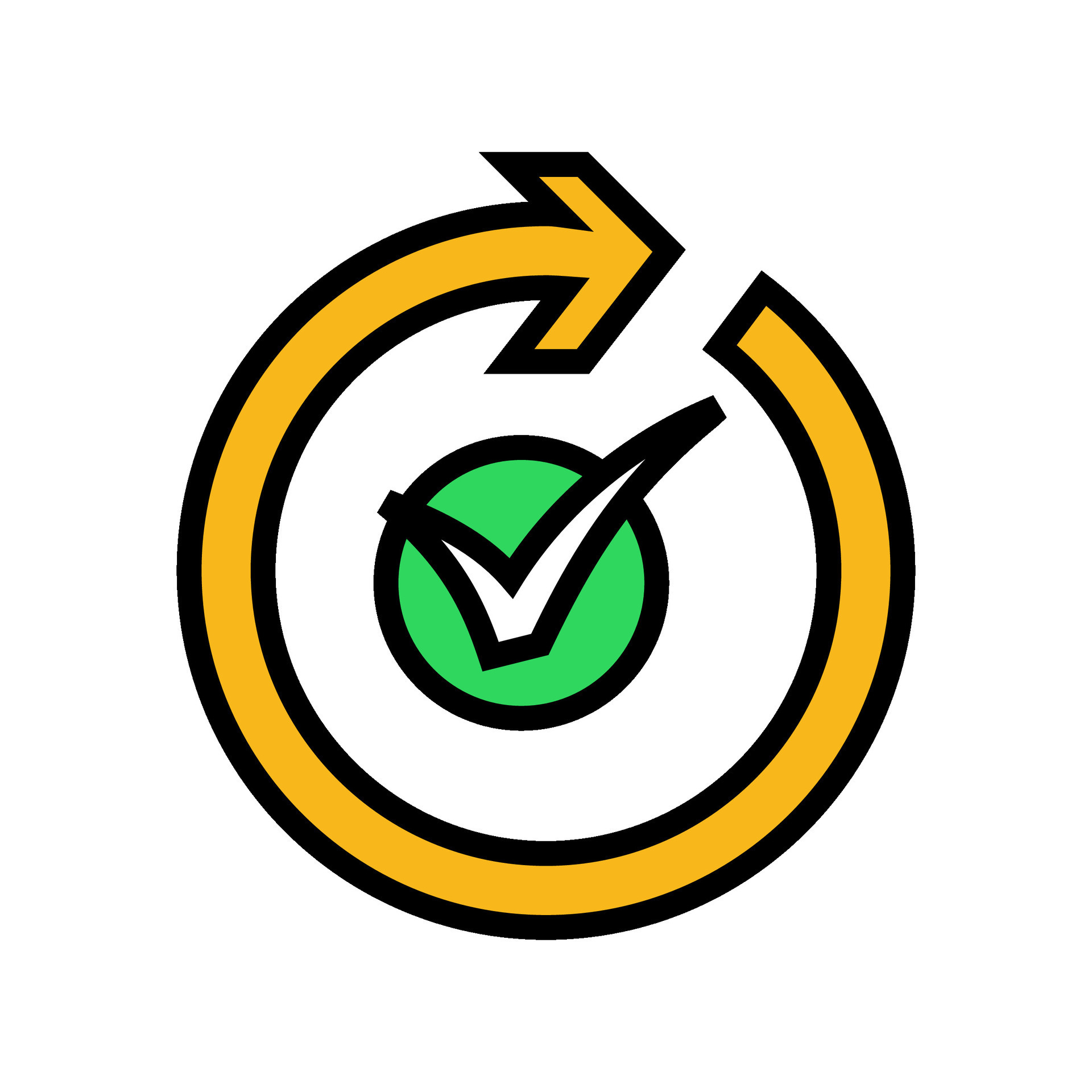 Successful Update Mark Color Icon Vector Illustration 34904129 Vector Art At Vecteezy