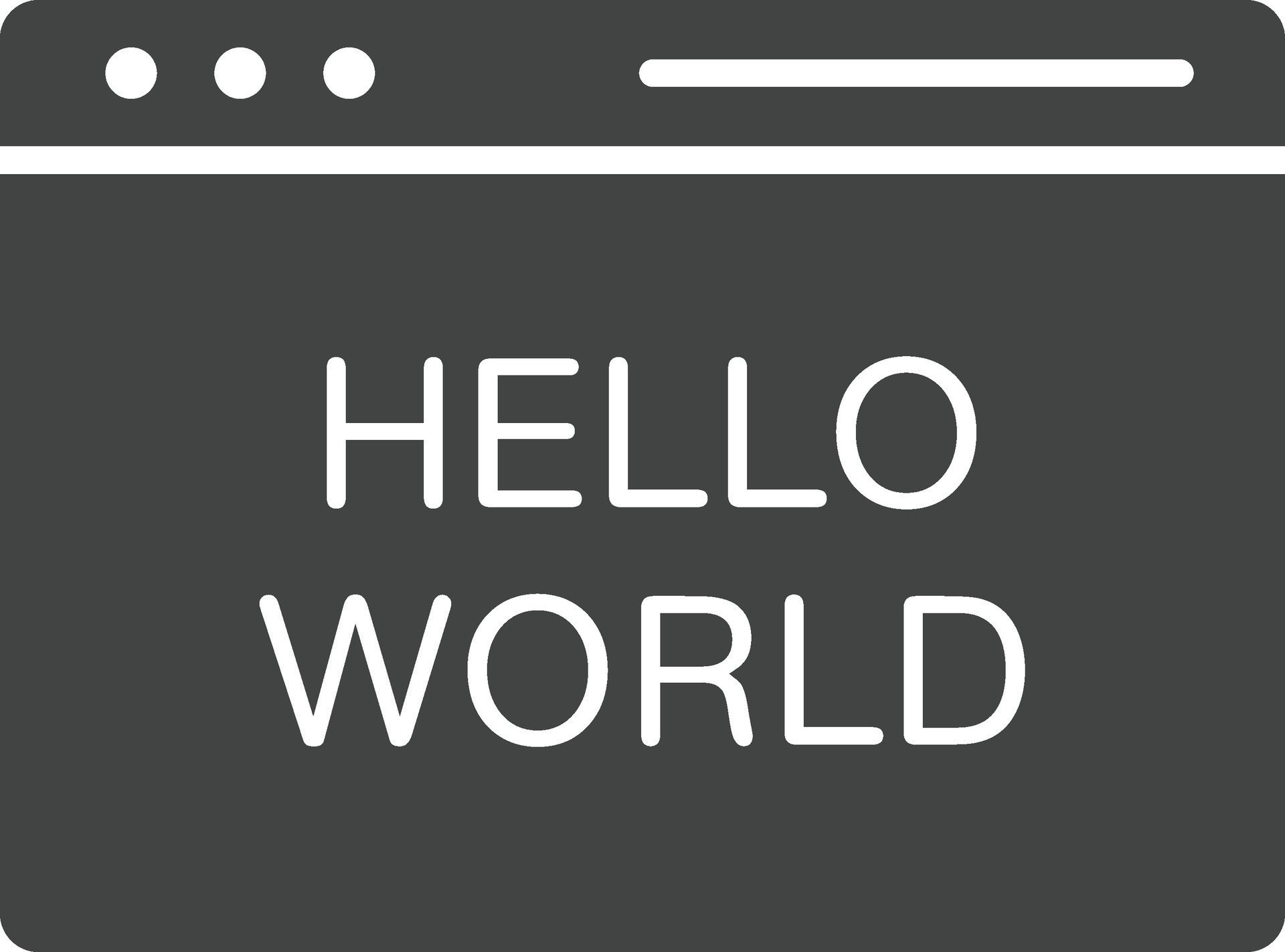 Hello World Program Icon Vector Image Suitable For Mobile Apps Web Apps And Print Media