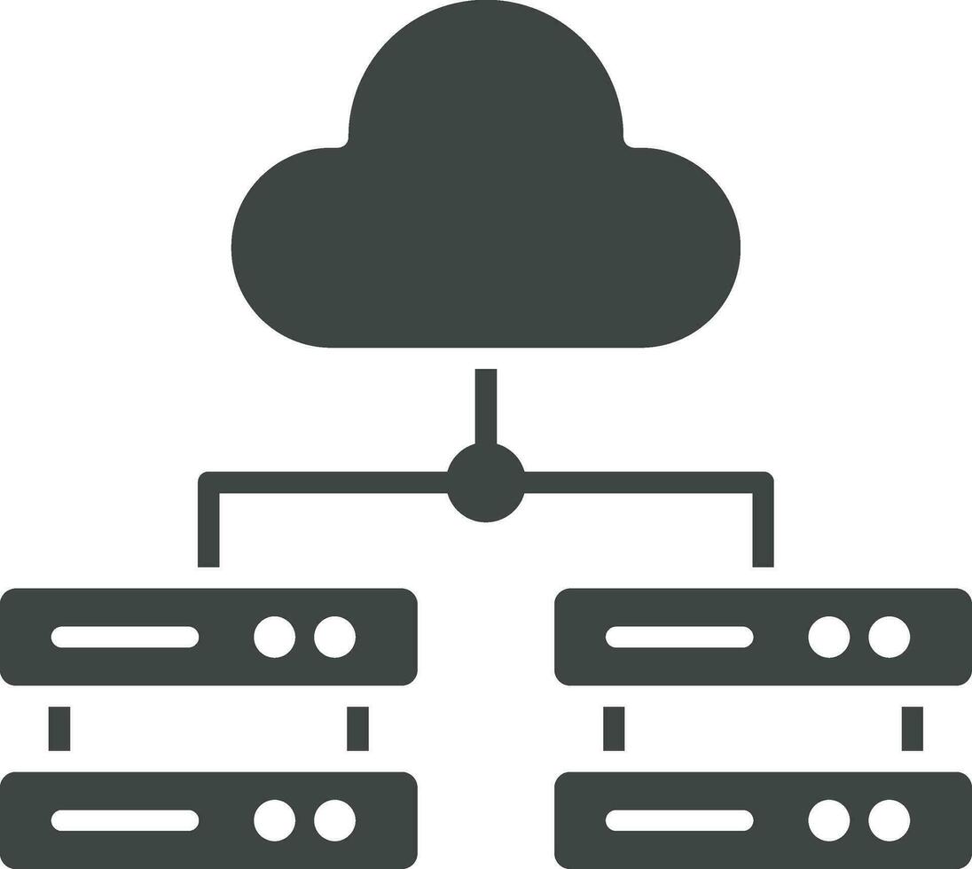 Multiple Cloud Servers icon vector image. Suitable for mobile apps, web apps and print media ...