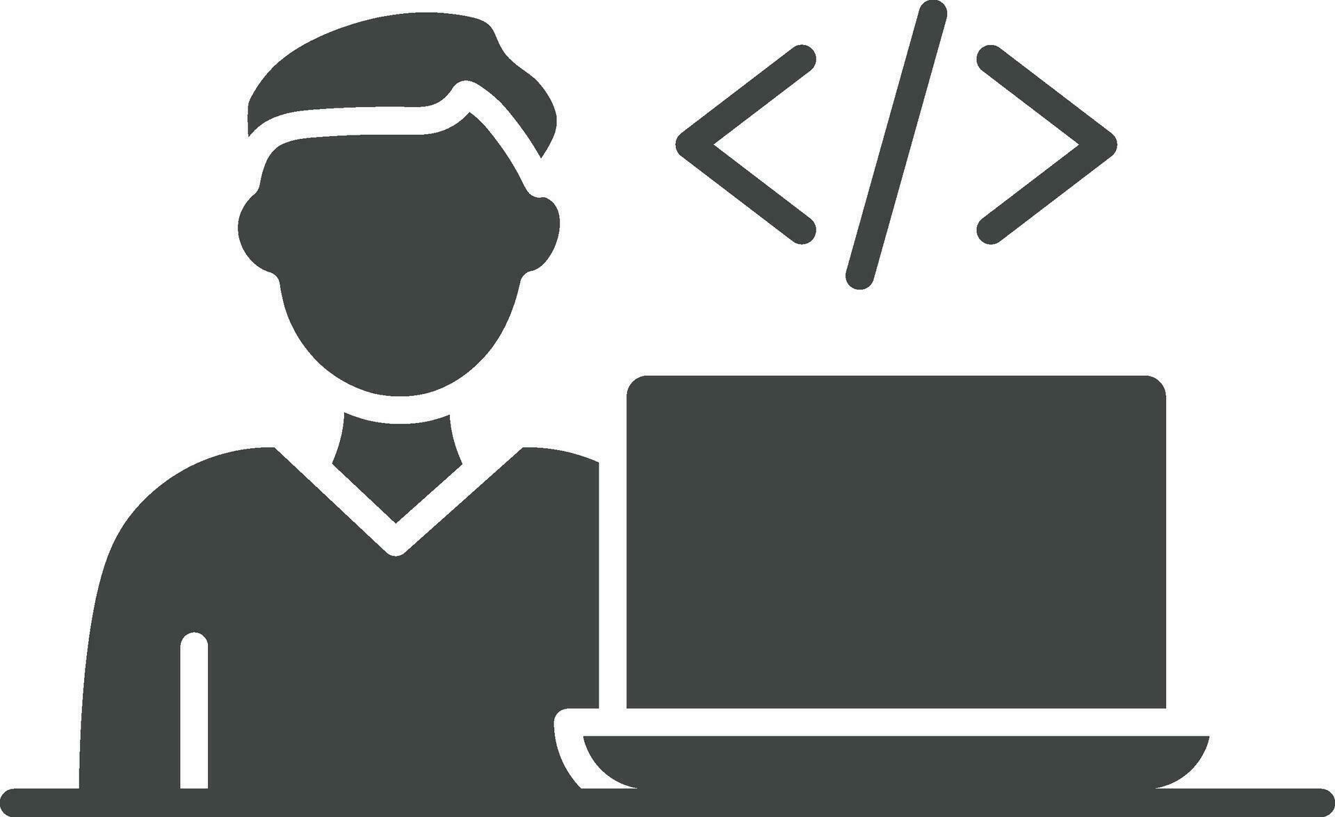 Software Developer icon vector image. Suitable for mobile apps, web ...