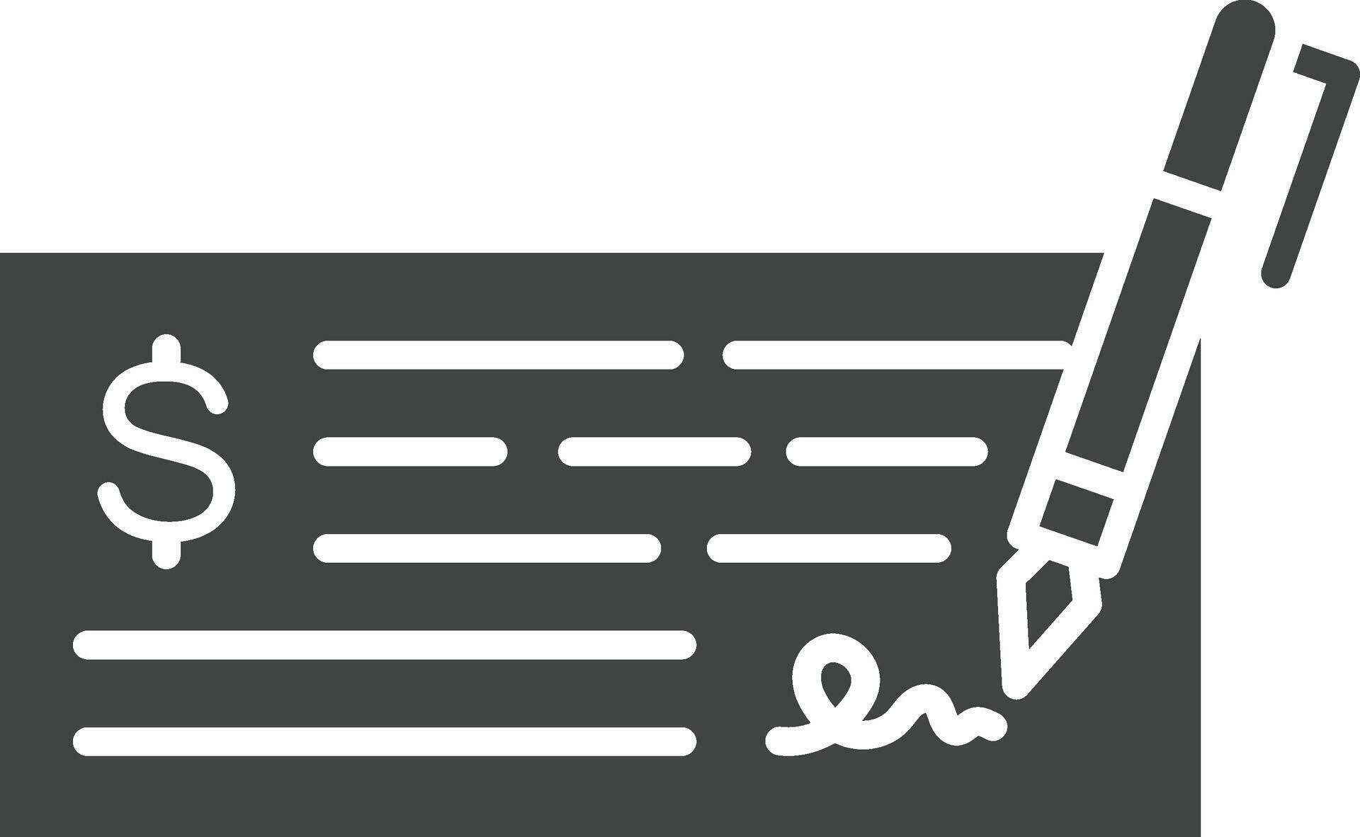 Write Cheque icon vector image. Suitable for mobile apps, web apps and print media. 34906447 ...