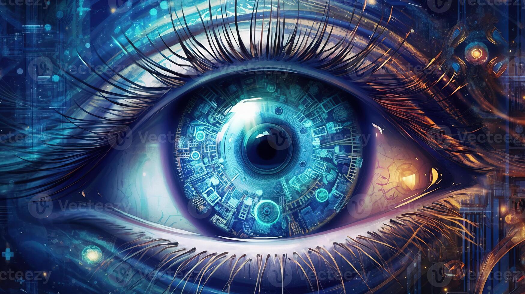 AI generated path to enlightenment, digital art illustration ...