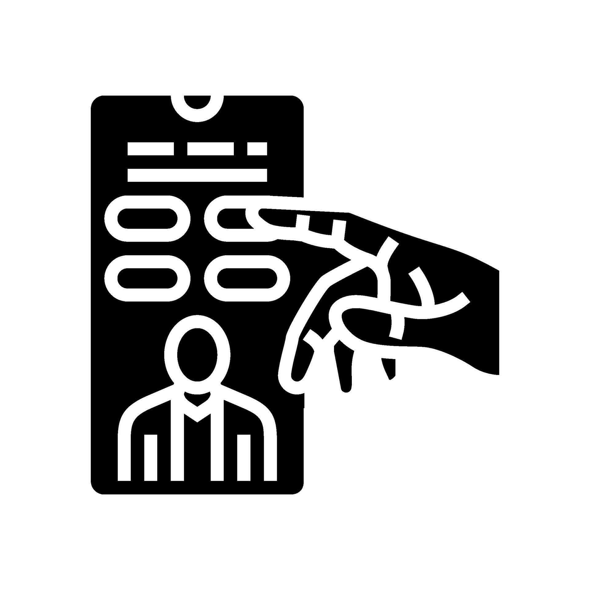 interactive content online learning platform glyph icon vector ... interactive content online learning platform glyph icon vector ...