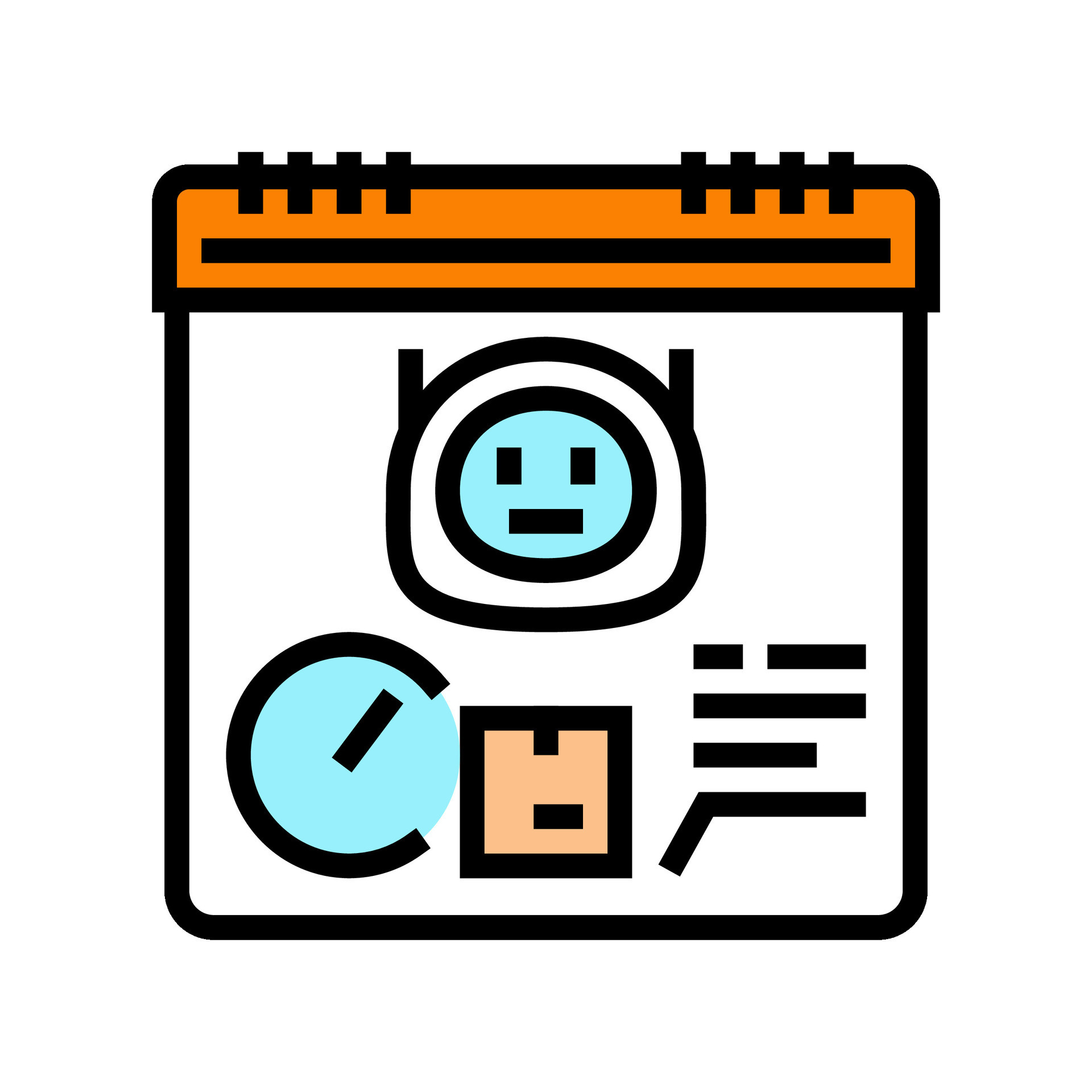 delivery scheduler autonomous color icon vector illustration 34908530 ...