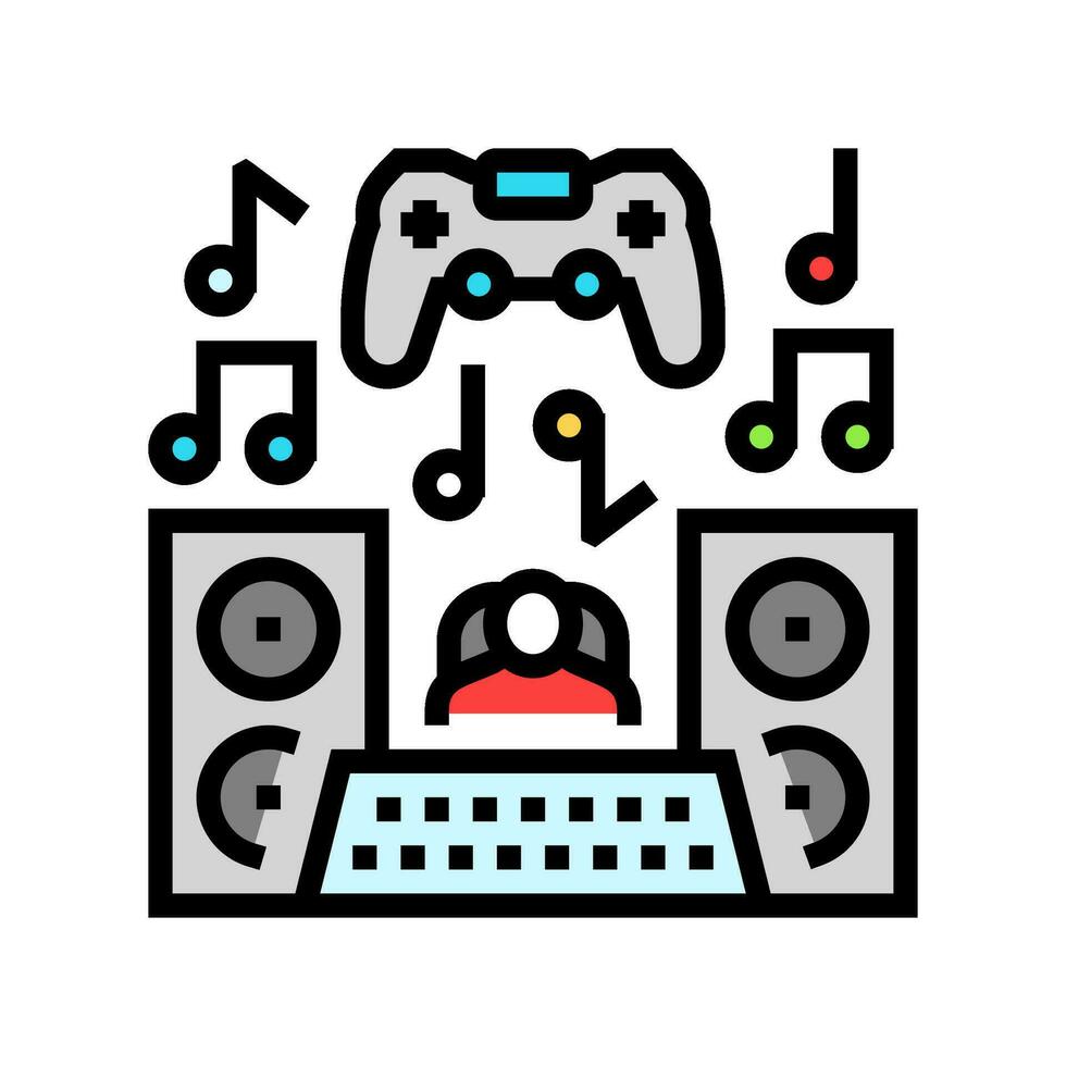 sound design game development color icon vector illustration 34908745 ...