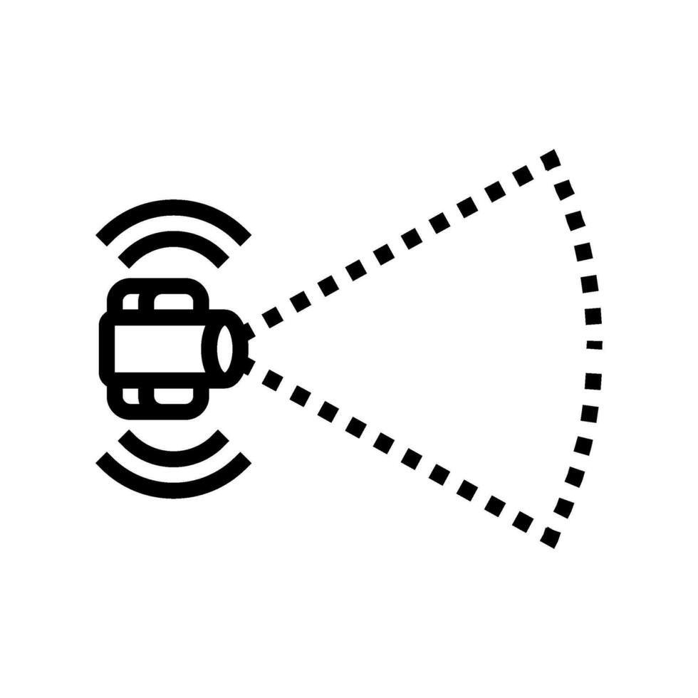 lidar sensors autonomous delivery line icon vector illustration ...