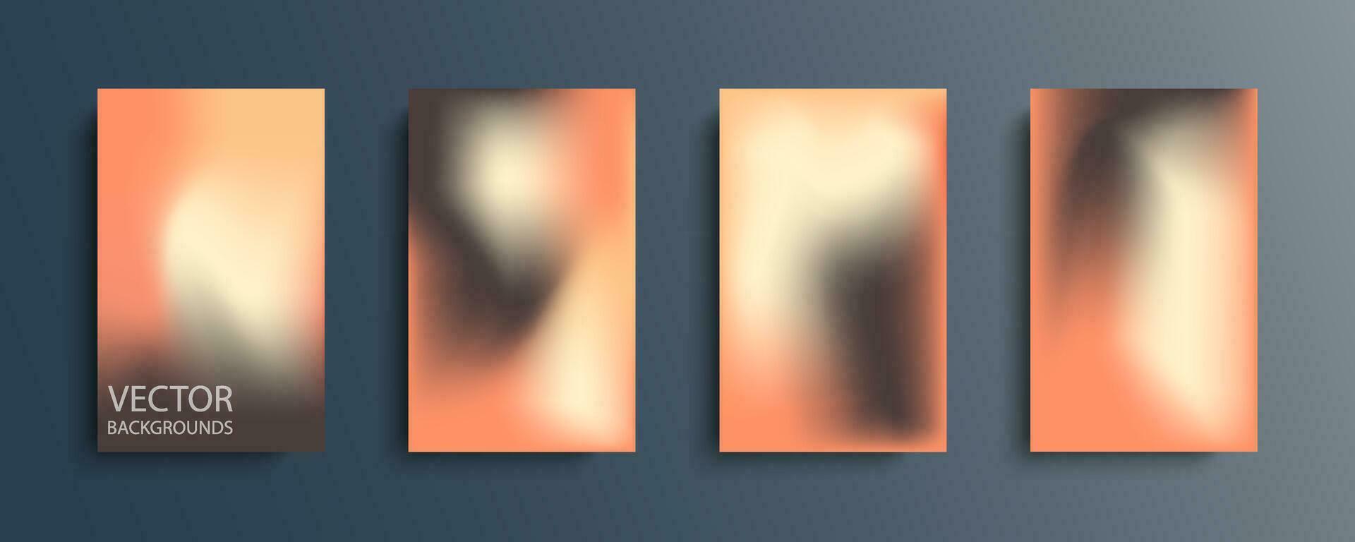 Set of vector gradient backgrounds in bright colors. For brochures ...