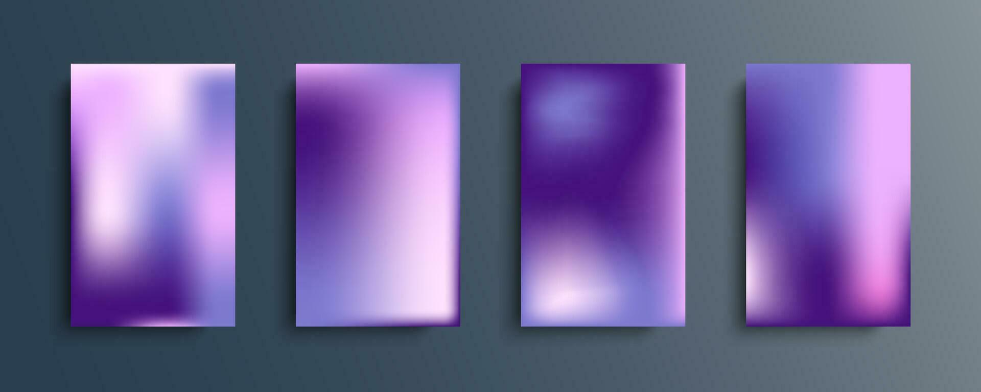 Set of vector gradient backgrounds in bright colors. For brochures ...