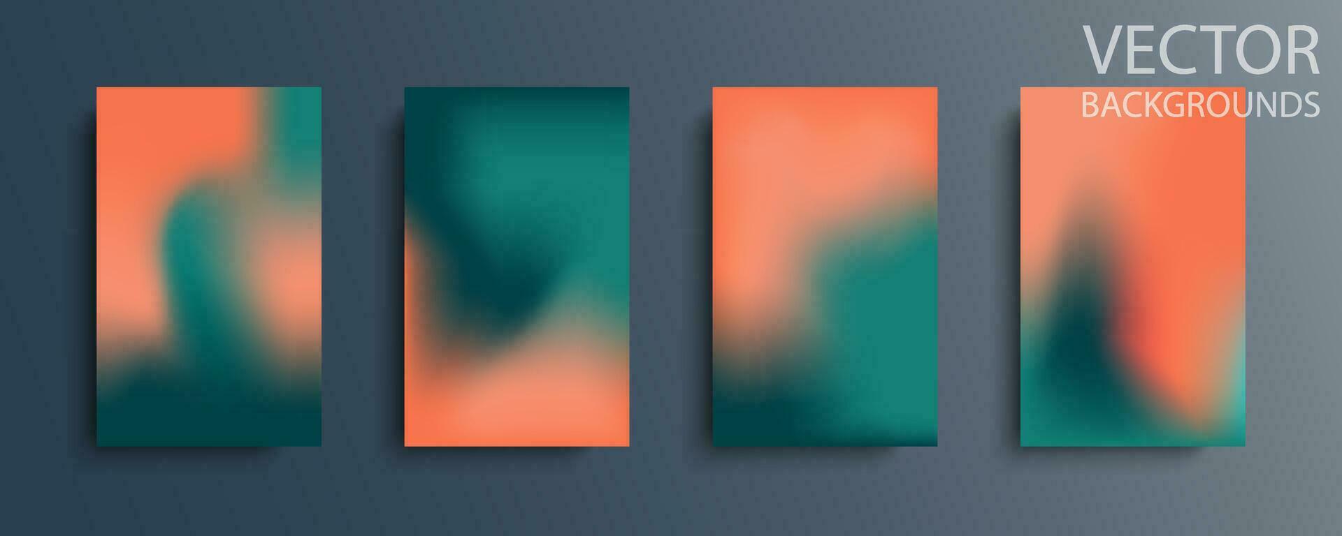 Set of vector gradient backgrounds in bright colors. For brochures ...