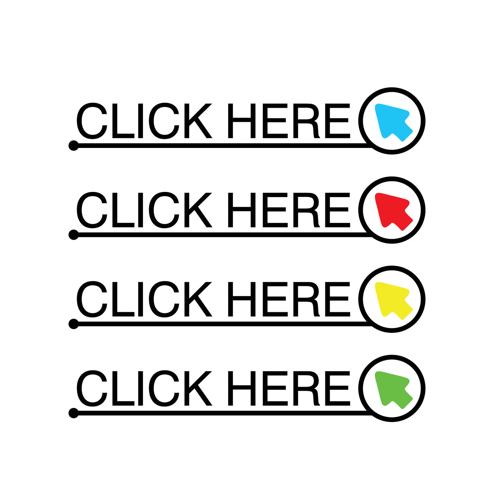 click here button design. cursor sign and symbol. 34910842 Vector Art ...