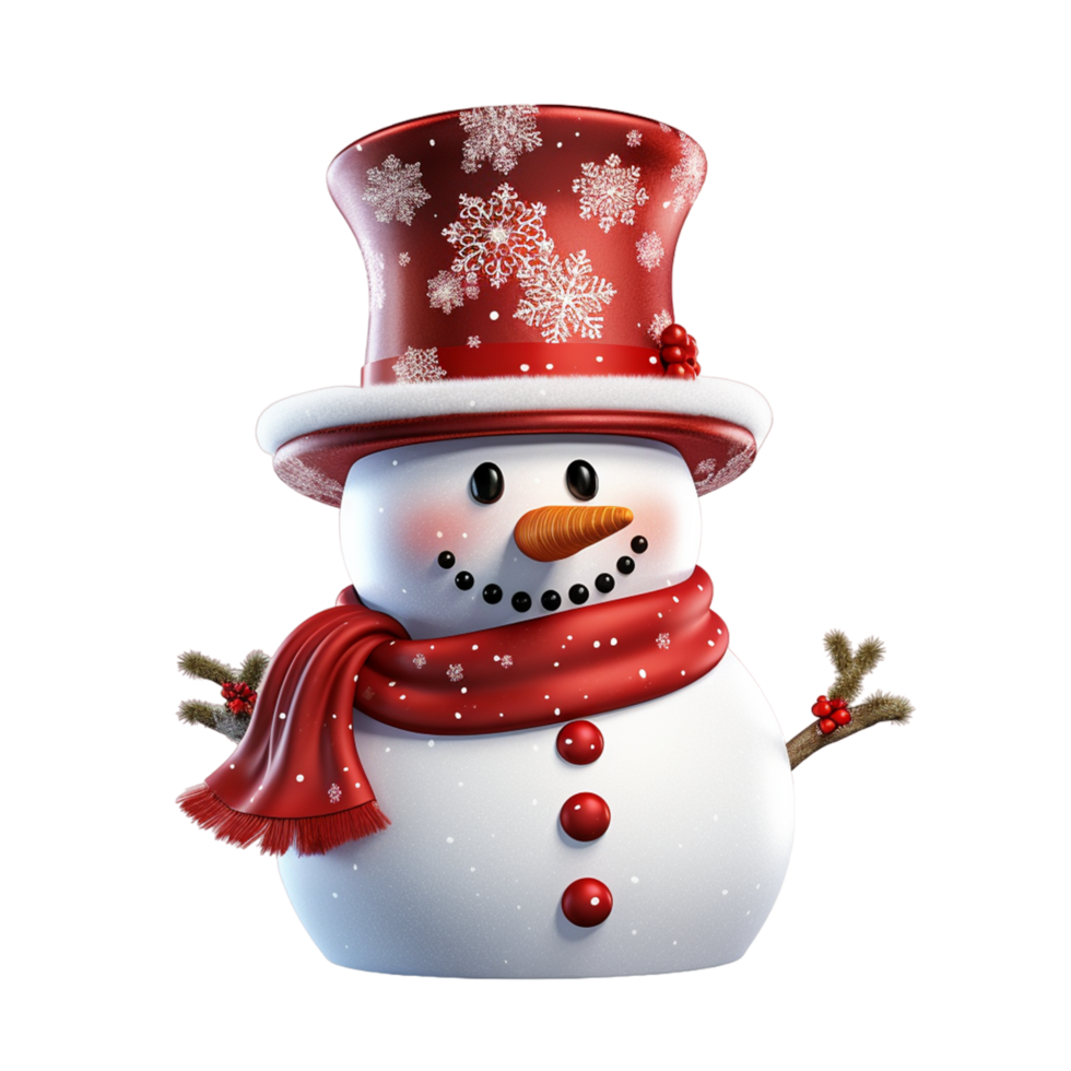 Ai Generated Snowman Element 3d 34911020 Png