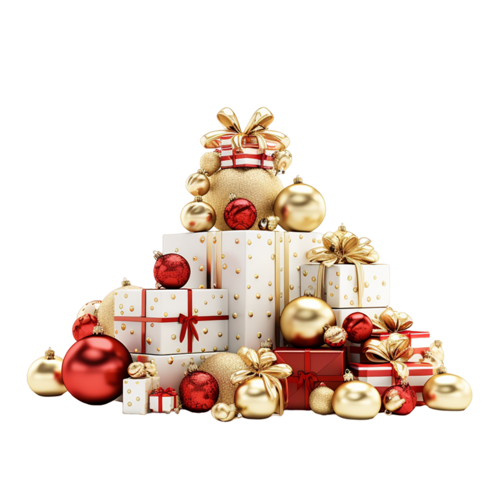 AI generated 3d christmas gifts 34911026 PNG