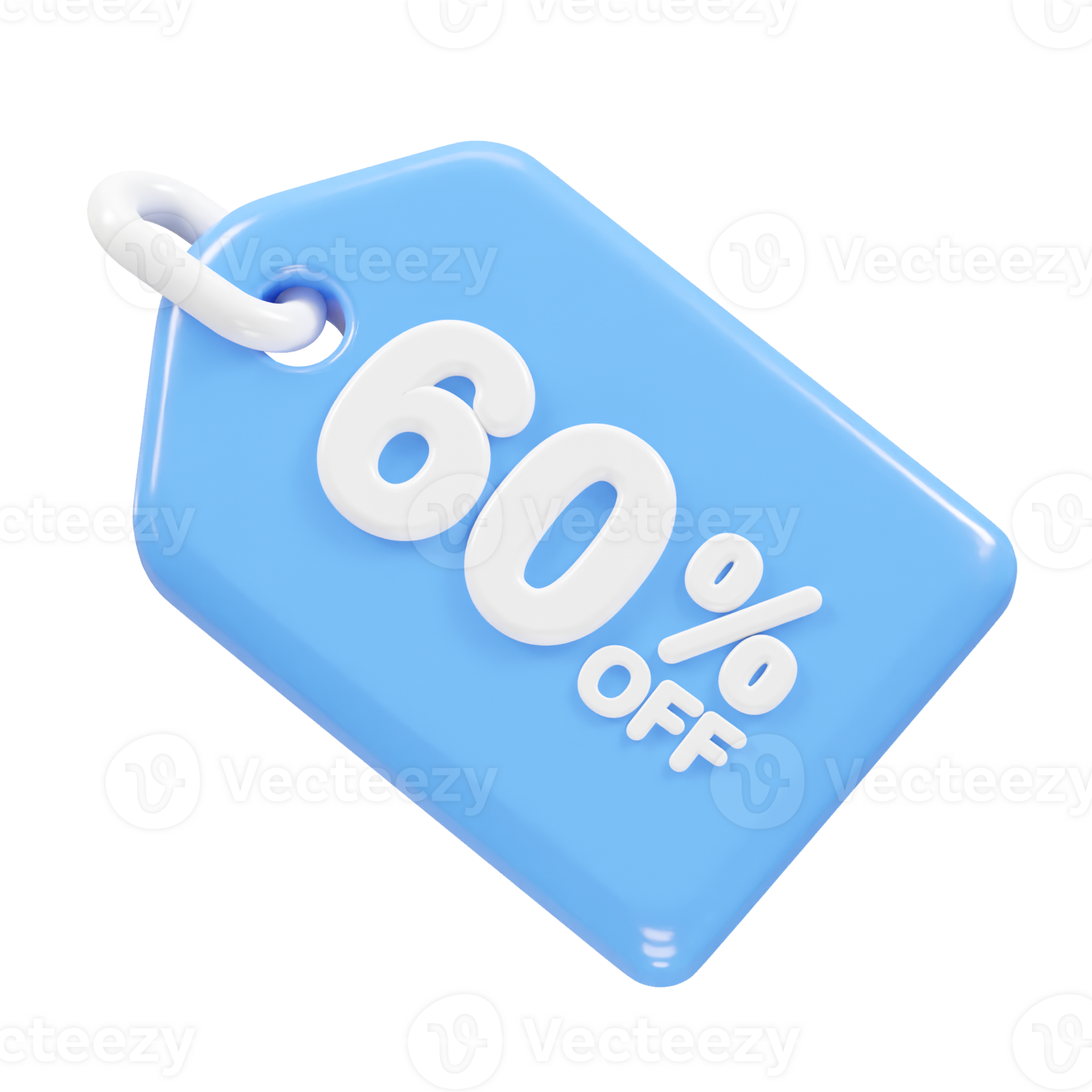 60 percent off discount sale icon 3d render illustration 34911706 PNG