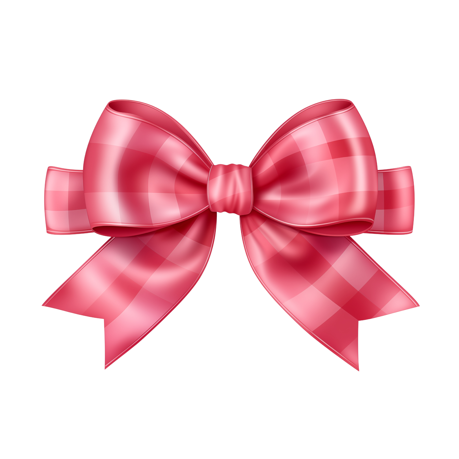 AI generated Pink Ribbon Bow on isolated background,Shiny Elegance for Celebrations and ...