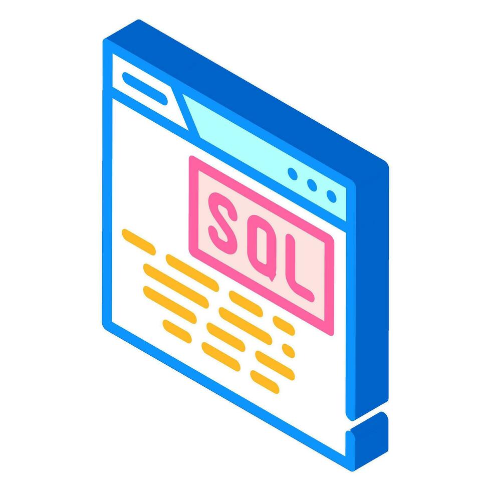 Sql Query Database Isometric Icon Vector Illustration 34912195 Vector